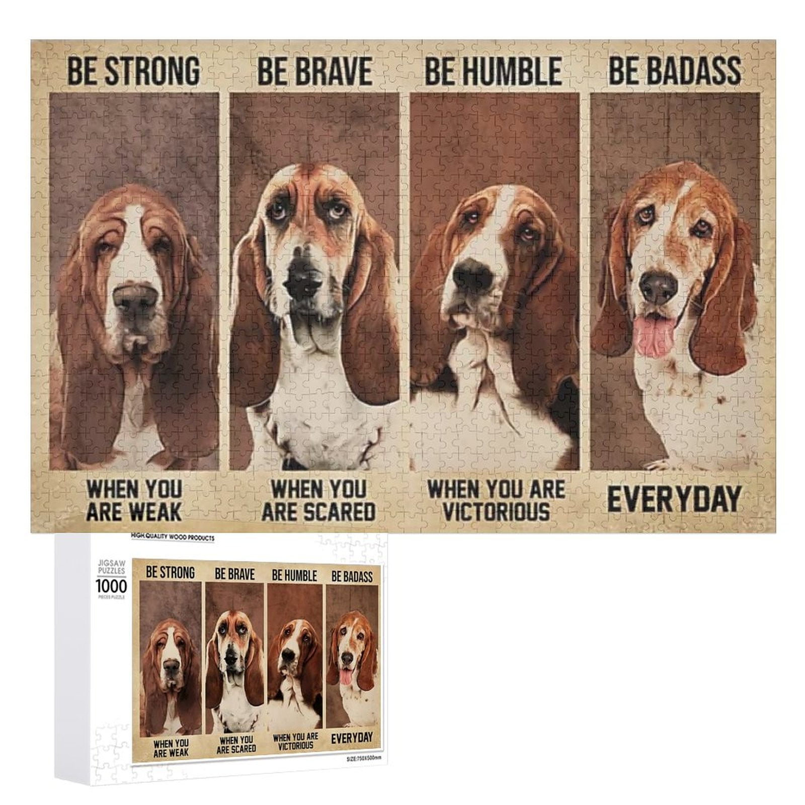 1000 Piece Jigsaw Puzzle for Adults and Families - Basset Hound Be ...