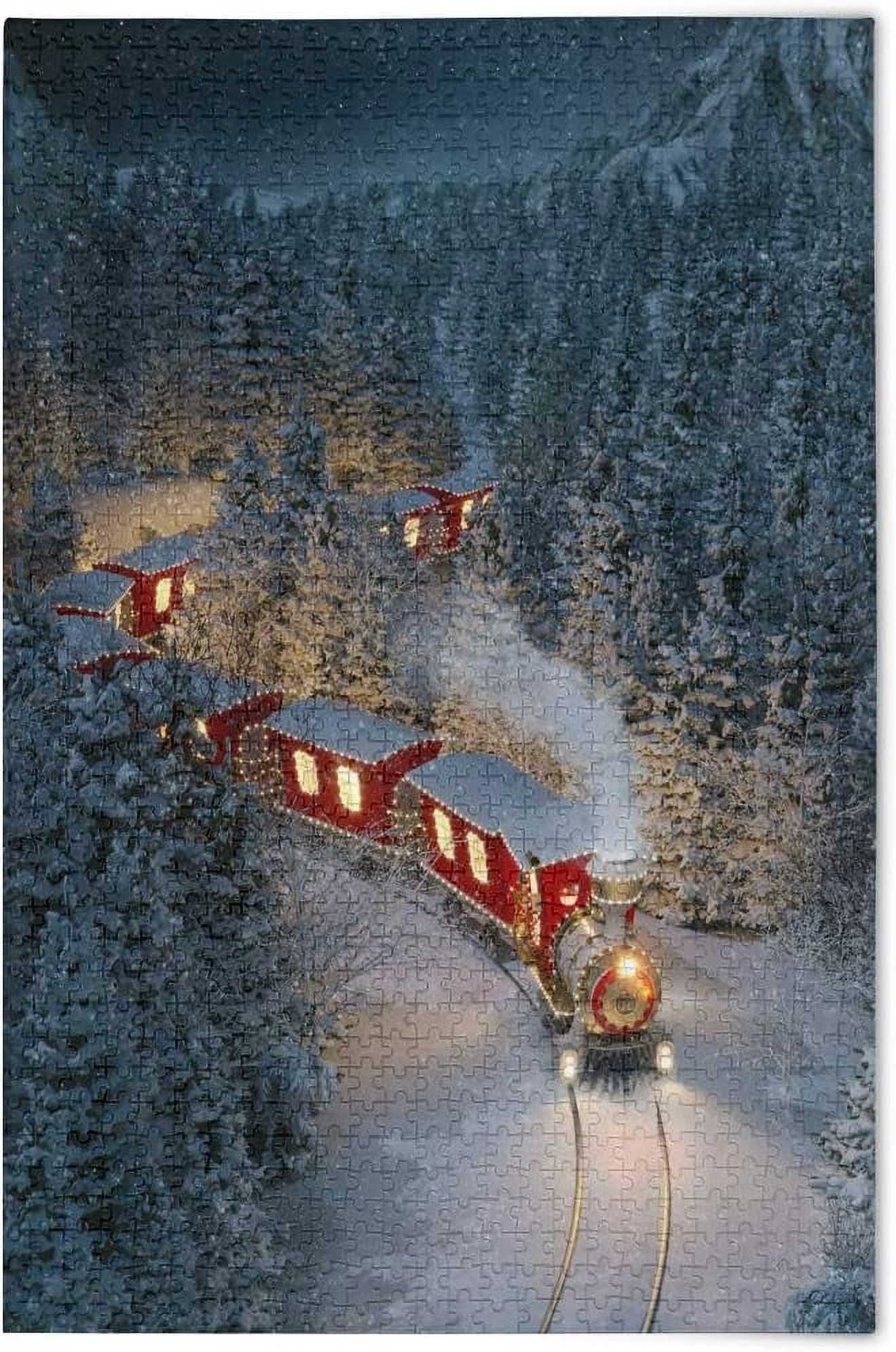 1000 Piece Jigsaw Puzzle for Adults Kids, Amazing Cute Christmas Train ...