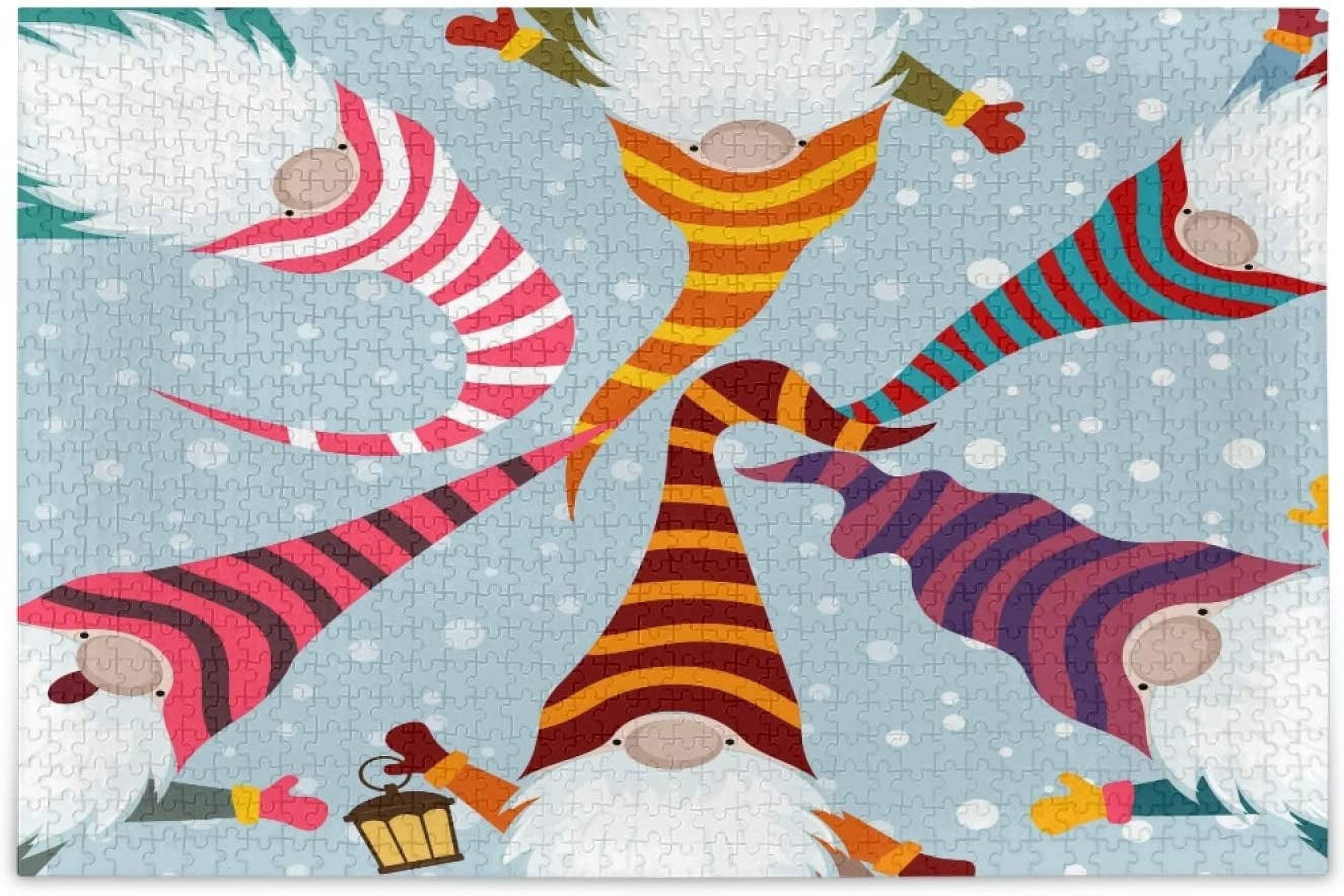 1000 Piece Jigsaw Puzzle for Adults Kids, Scandinavian Christmas Funny ...