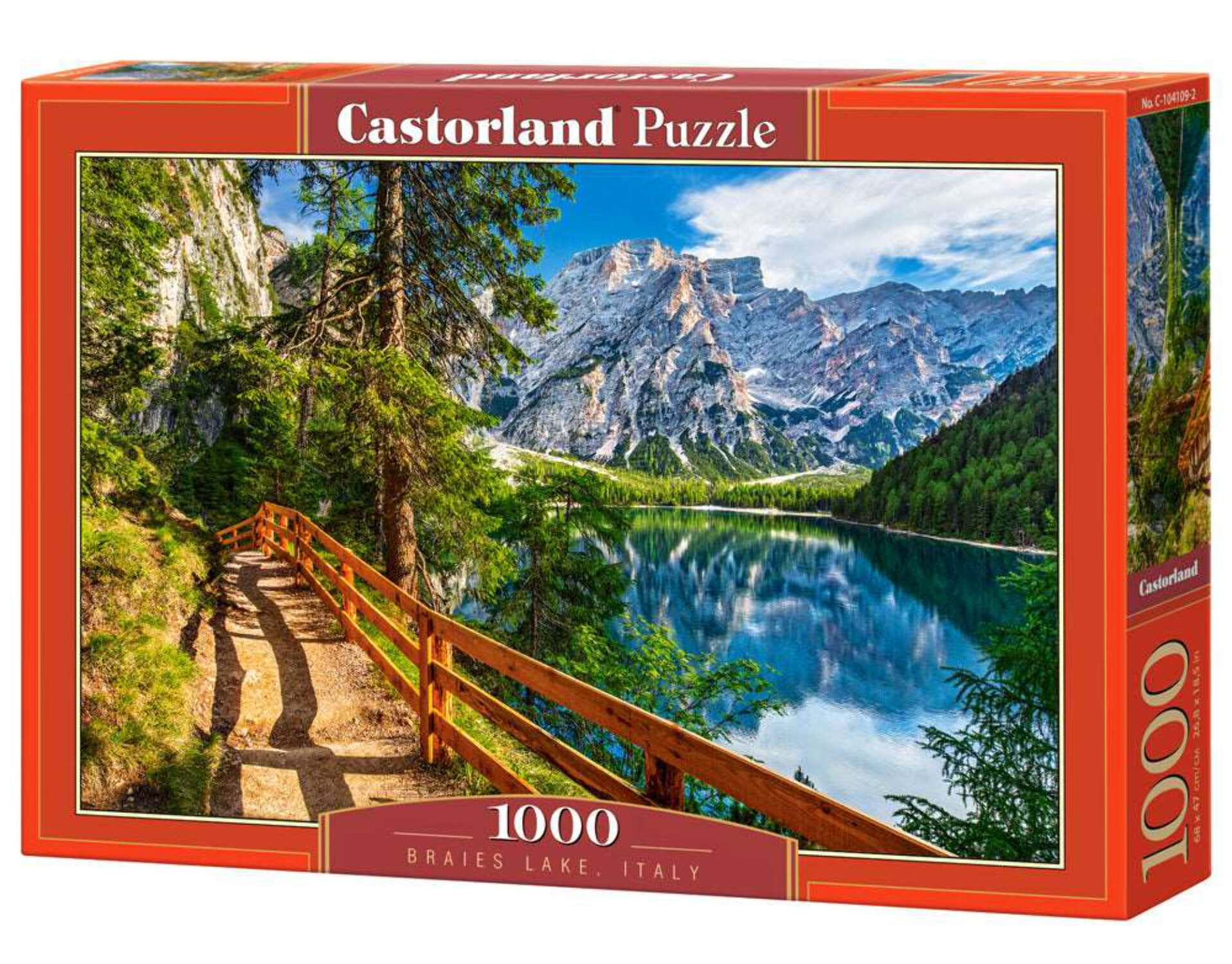1000 Piece Jigsaw Puzzle, Braies Lake, Italy, Landscape Puzzle of Italy ...