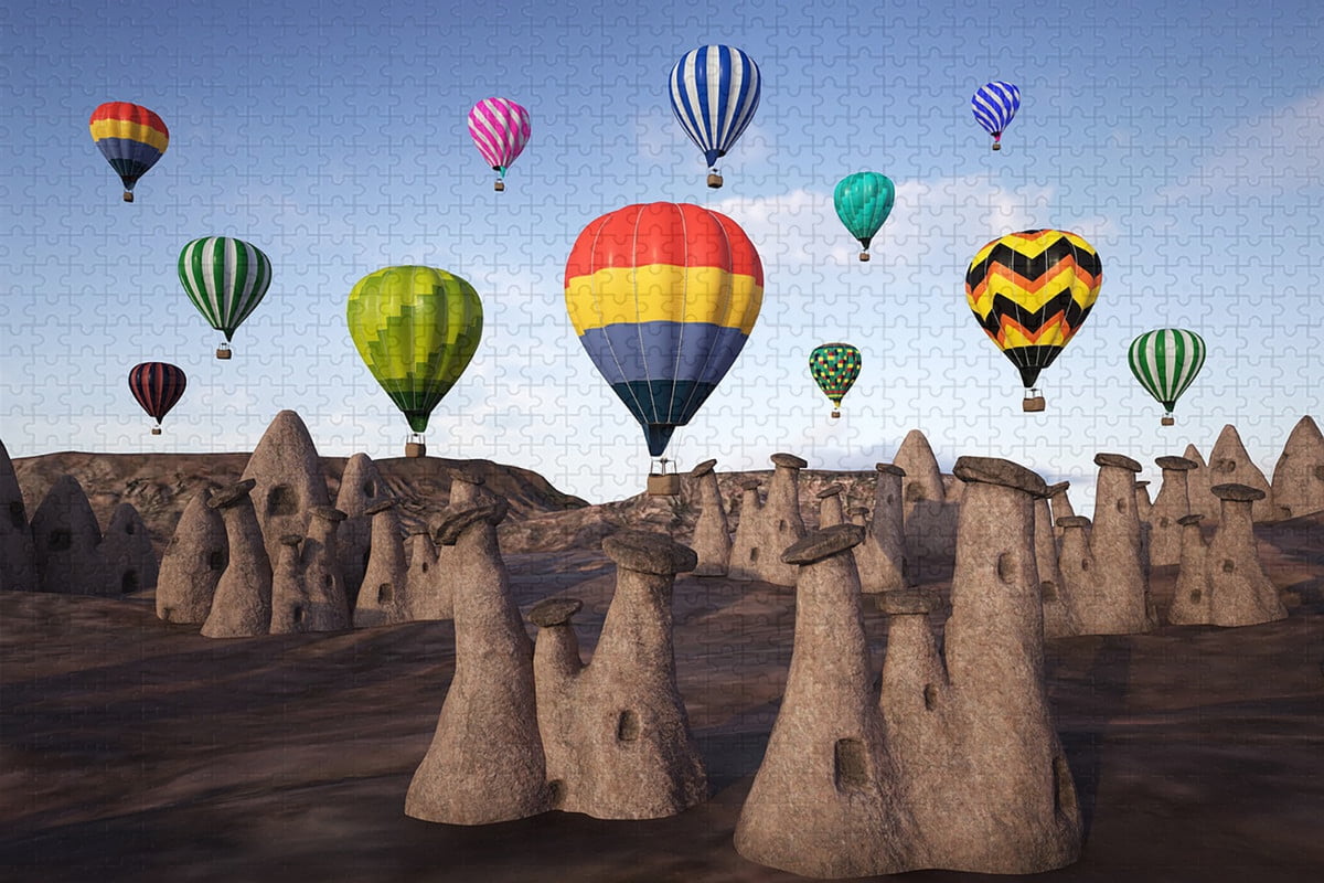 1000 Piece Jigsaw Puzzle Cappadocia, Hot Air Balloons, Rock Structures ...