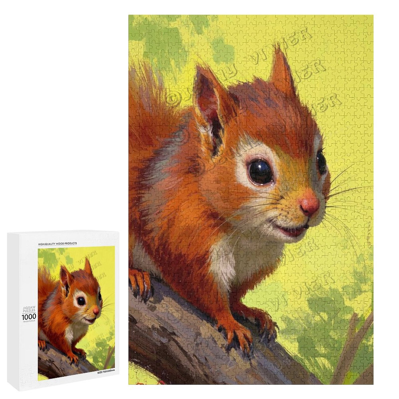 1000 Piece Jigsaw Puzzle – Cartoon Squirrel Decor | Fun Puzzle for ...