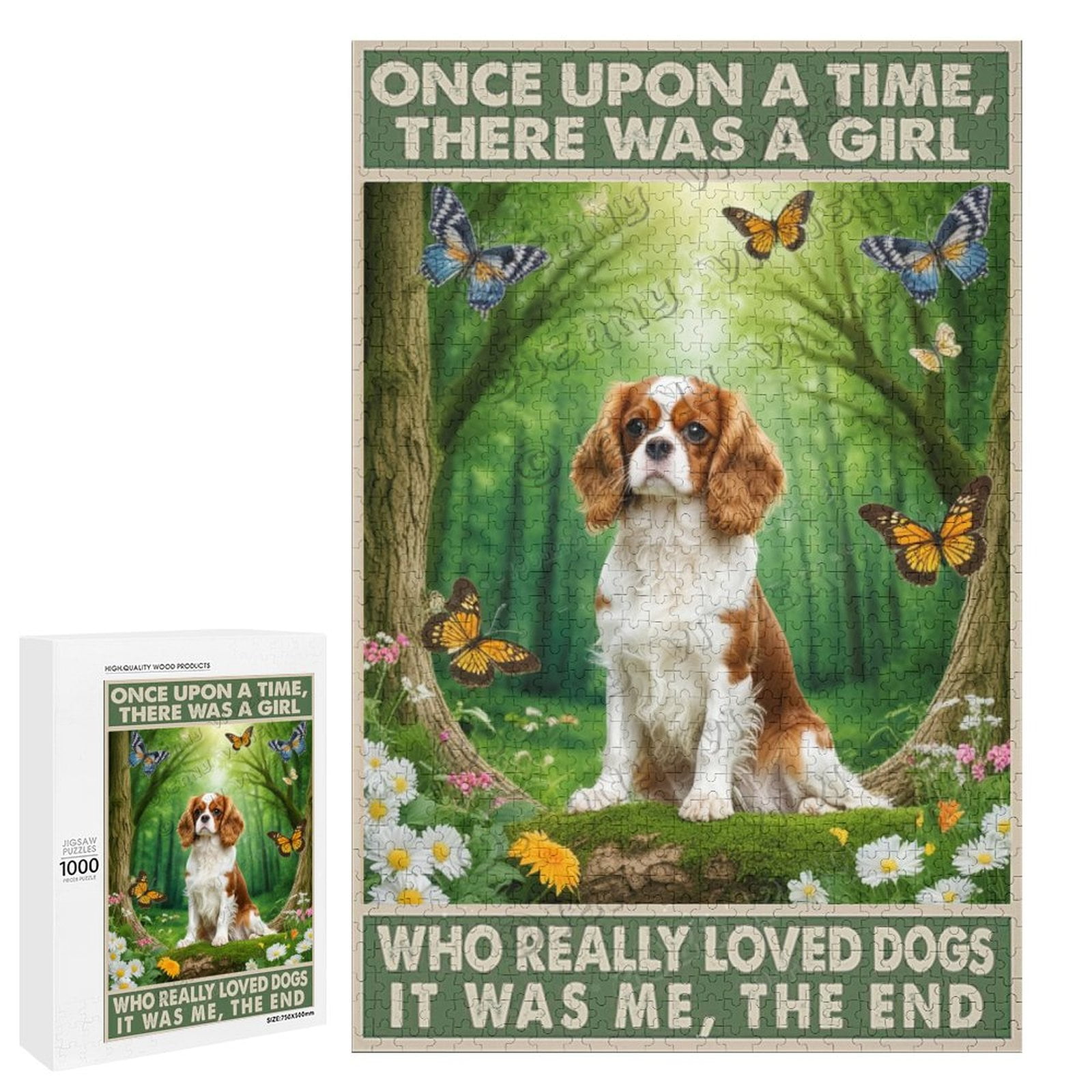 1000 Piece Jigsaw Puzzle – Cavalier King Charles Spaniel Dog in Nature ...