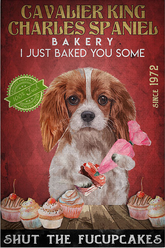 1000 Piece Jigsaw Puzzle Cavalier King Charles Spaniel Fucupcakes Adult ...