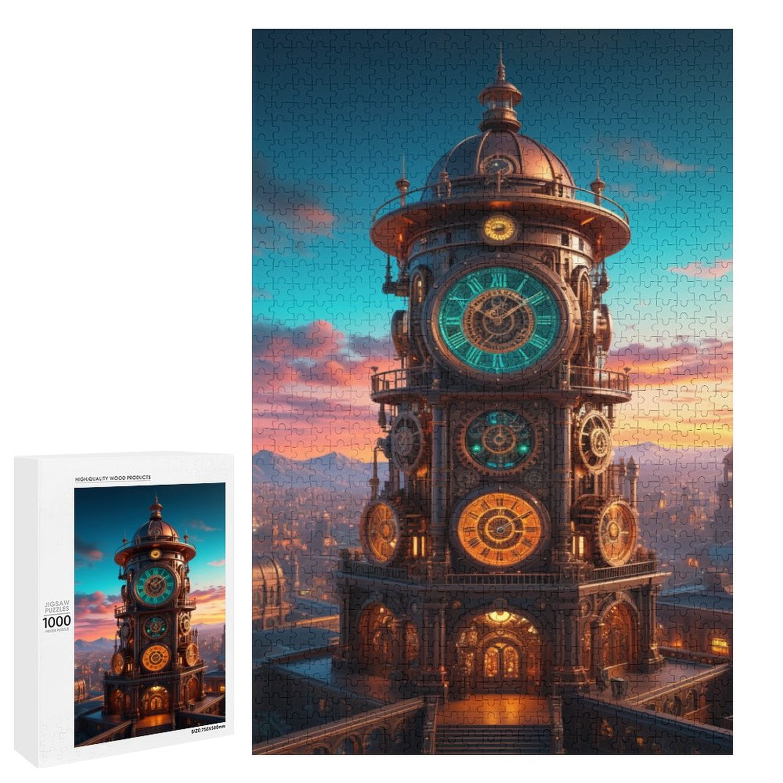 1000 Piece Jigsaw Puzzle Clock Tower Puzzles For Kids & Teens,Fun ...