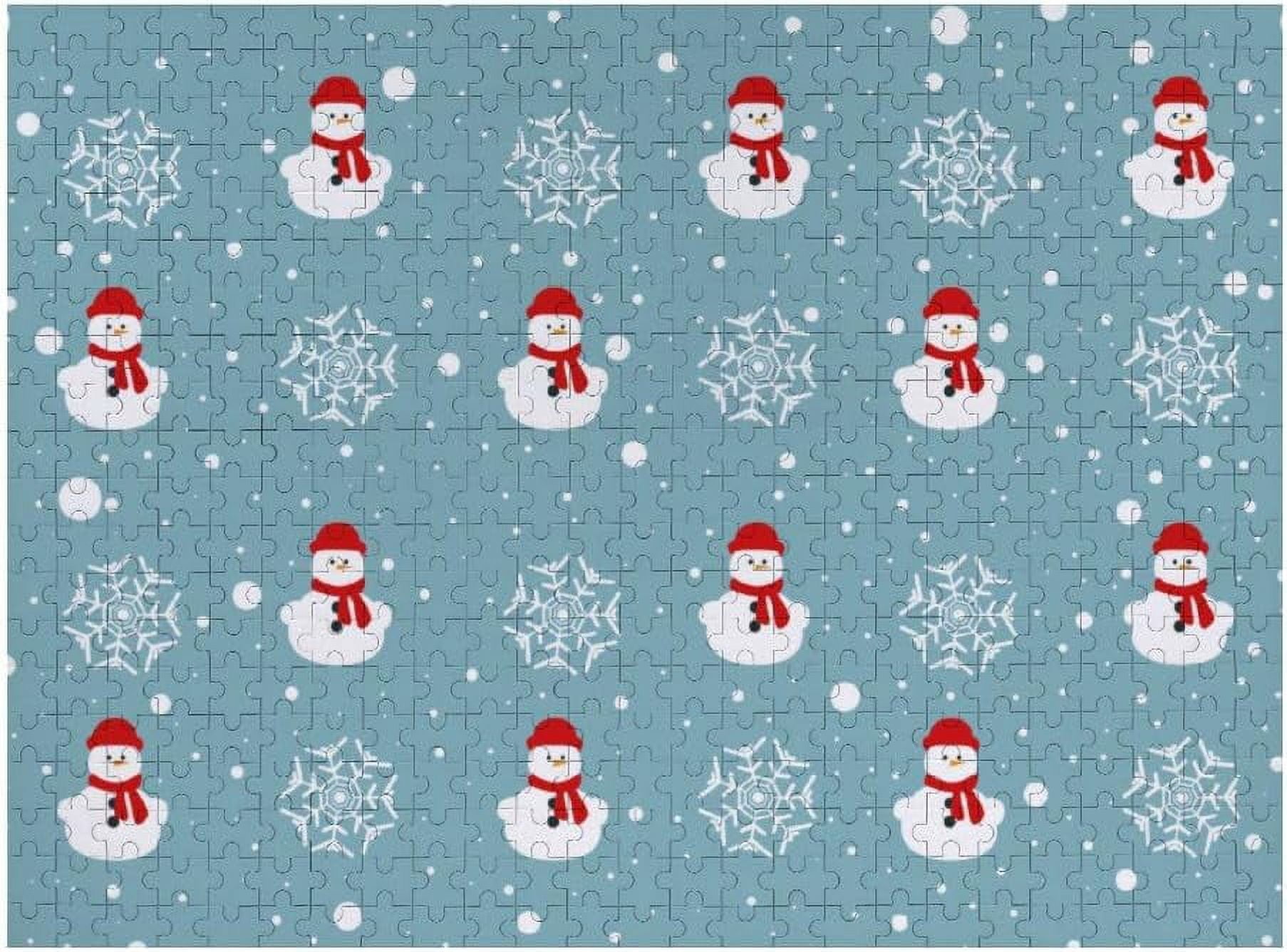 1000 Piece Jigsaw Puzzle for Kids Adults - Christmas Snowflakes Snowman ...