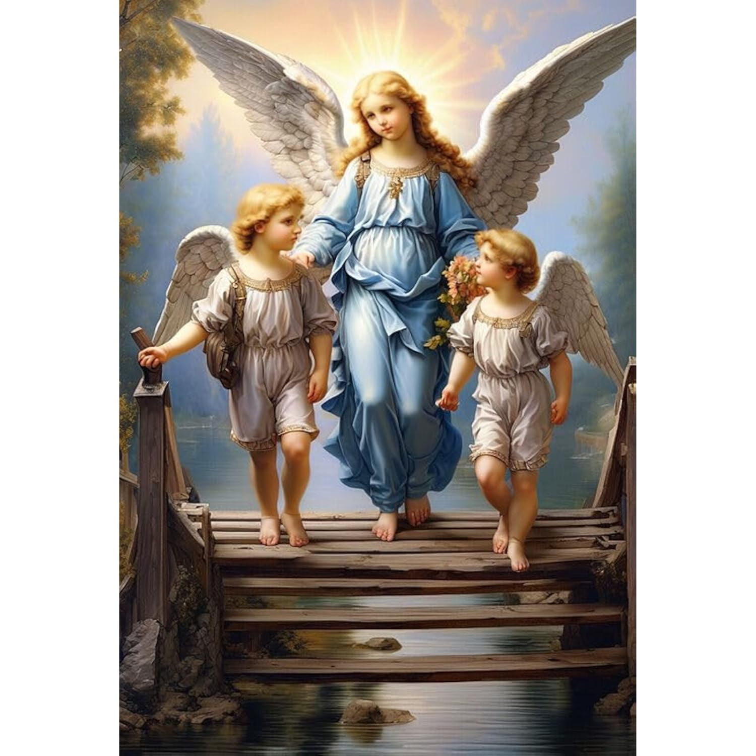 1000 Piece Jigsaw Puzzle Lindberg Heilige Schutzengel Guardian Angel ...