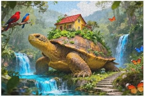 1000 Piece Jigsaw Puzzle, Ocean Fantasy Sea Turtle, Giant Turtle and ...
