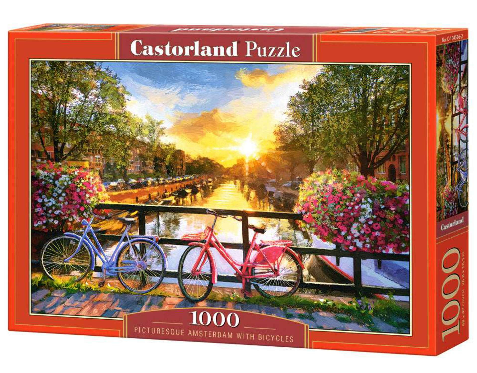 1000 Piece Jigsaw Puzzle, Picturesque Amsterdam with Bicycles, European ...