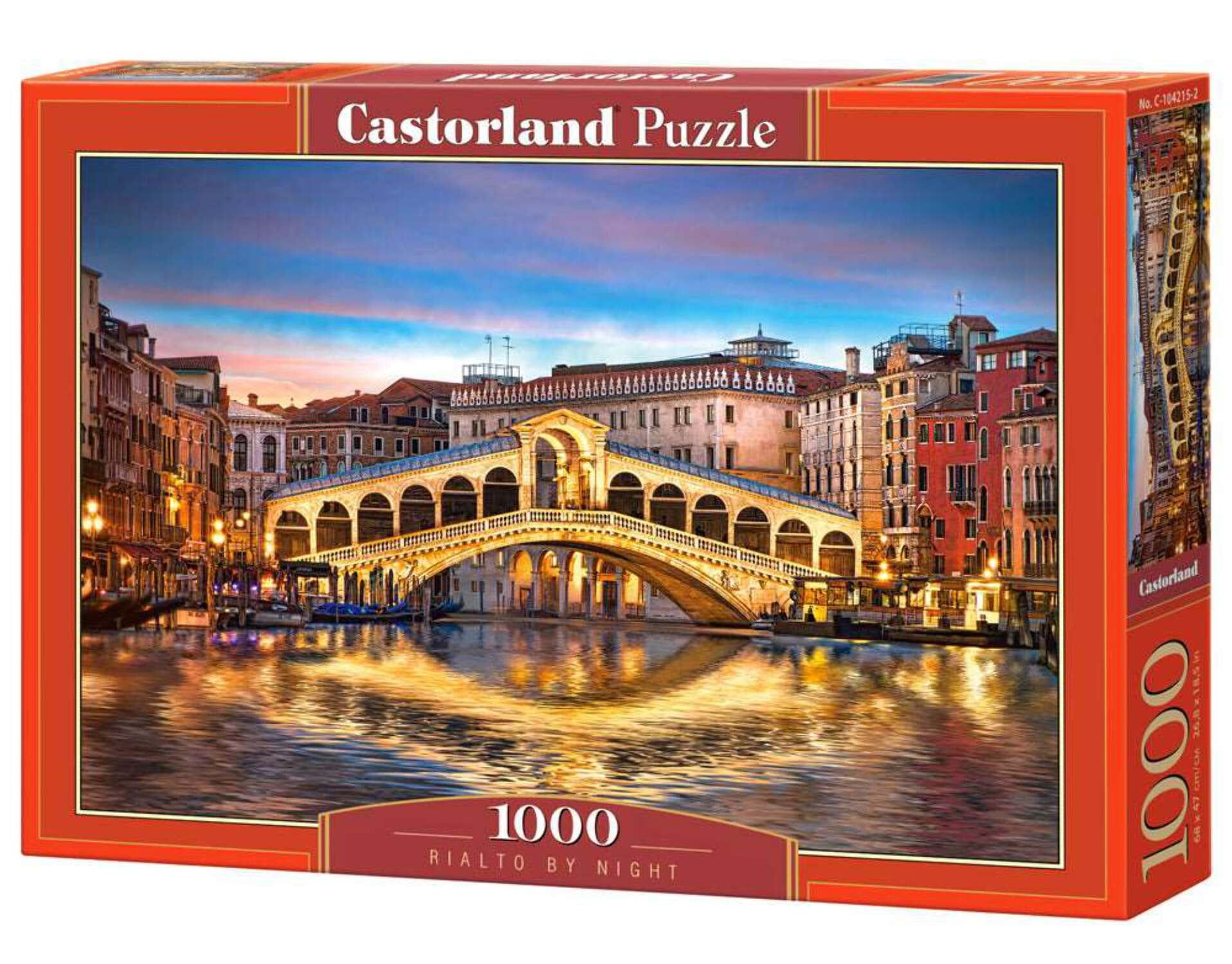 1000 Piece Jigsaw Puzzle, Rialto by Night, Rialto Bridge, Venice, Italy ...