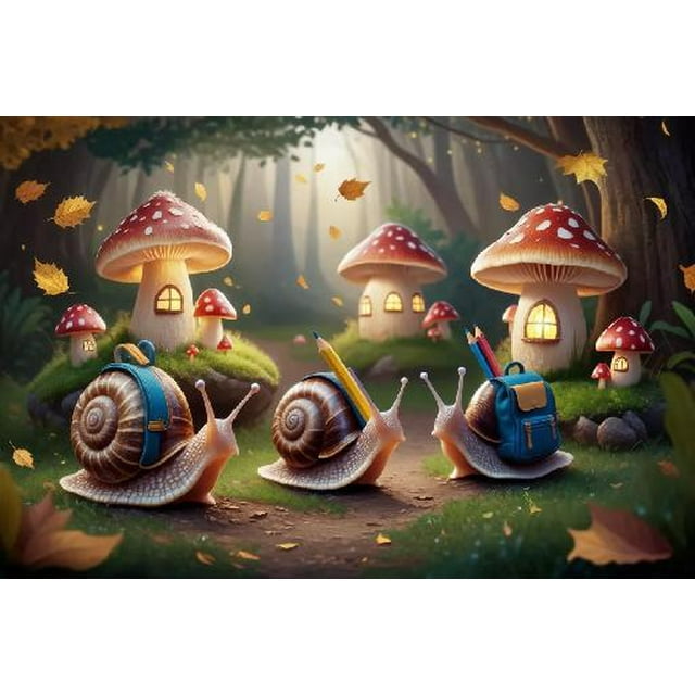 1000 Piece Jigsaw Puzzle Snails and Mushroom Back to School Educational ...
