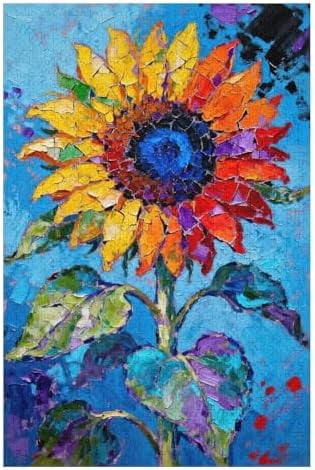1000 Piece Jigsaw Puzzle, Sunflower Gradient Floral Artwork, Fine Art ...