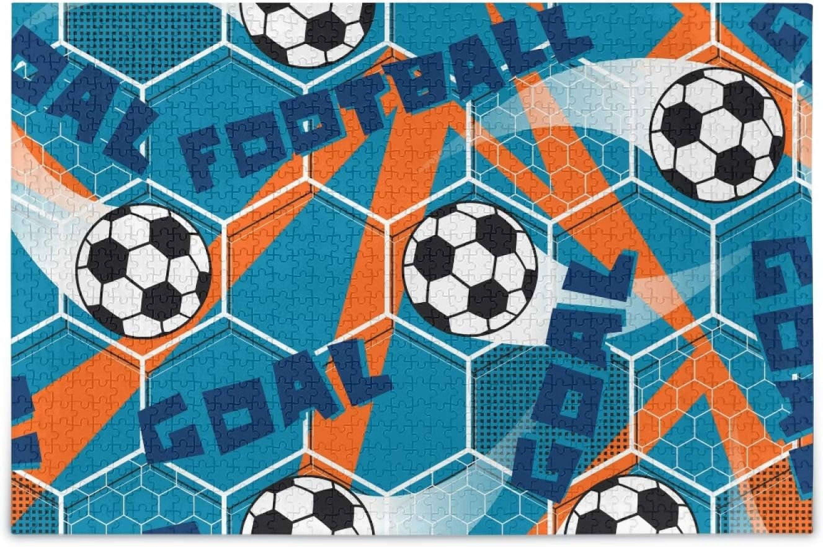 1000 Piece Jigsaw Puzzle for Adults Kids, Soccer Ball Fun Puzzles for ...