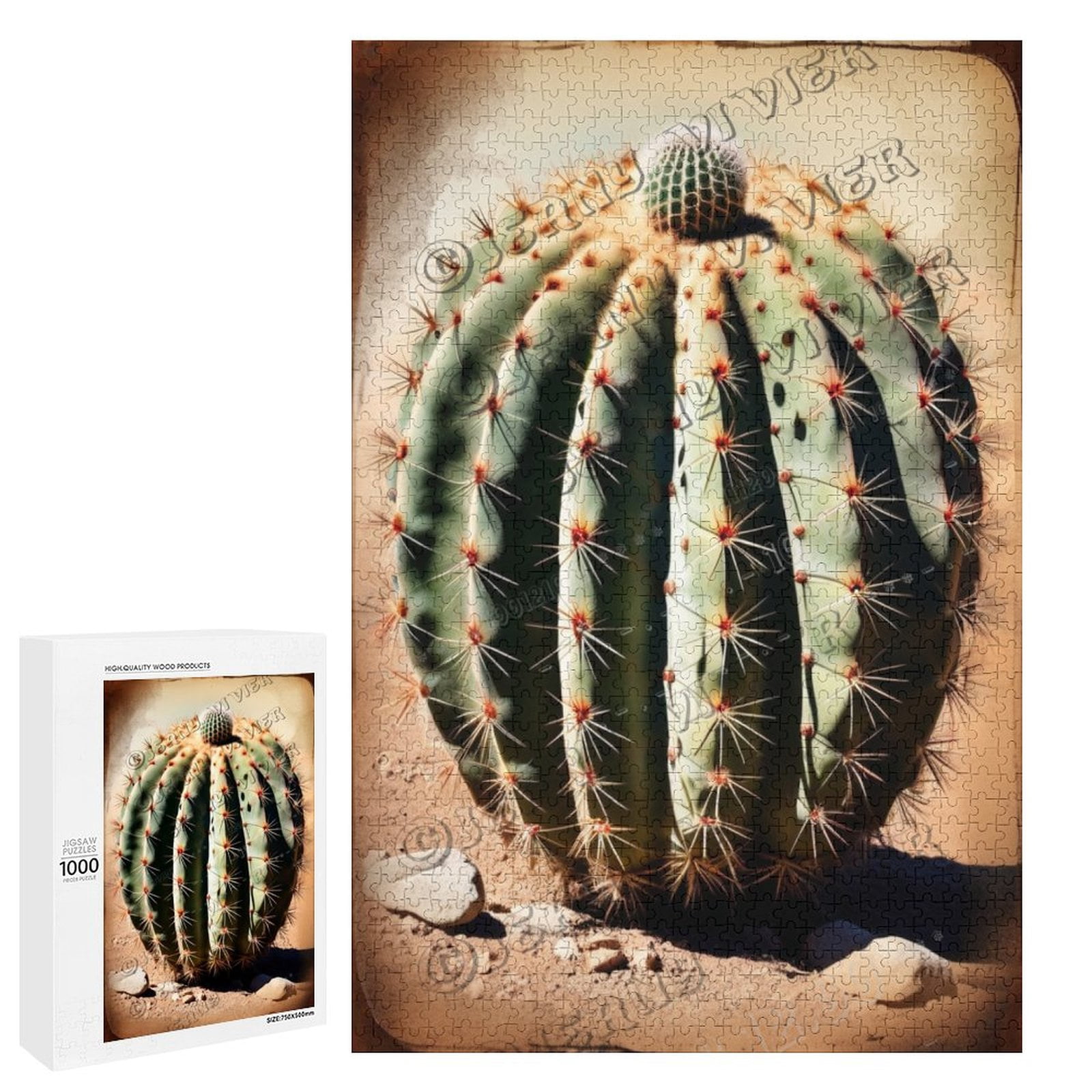 1000 Piece Jigsaw Puzzle for Adults – Prickly Pear & Desert Bloom ...