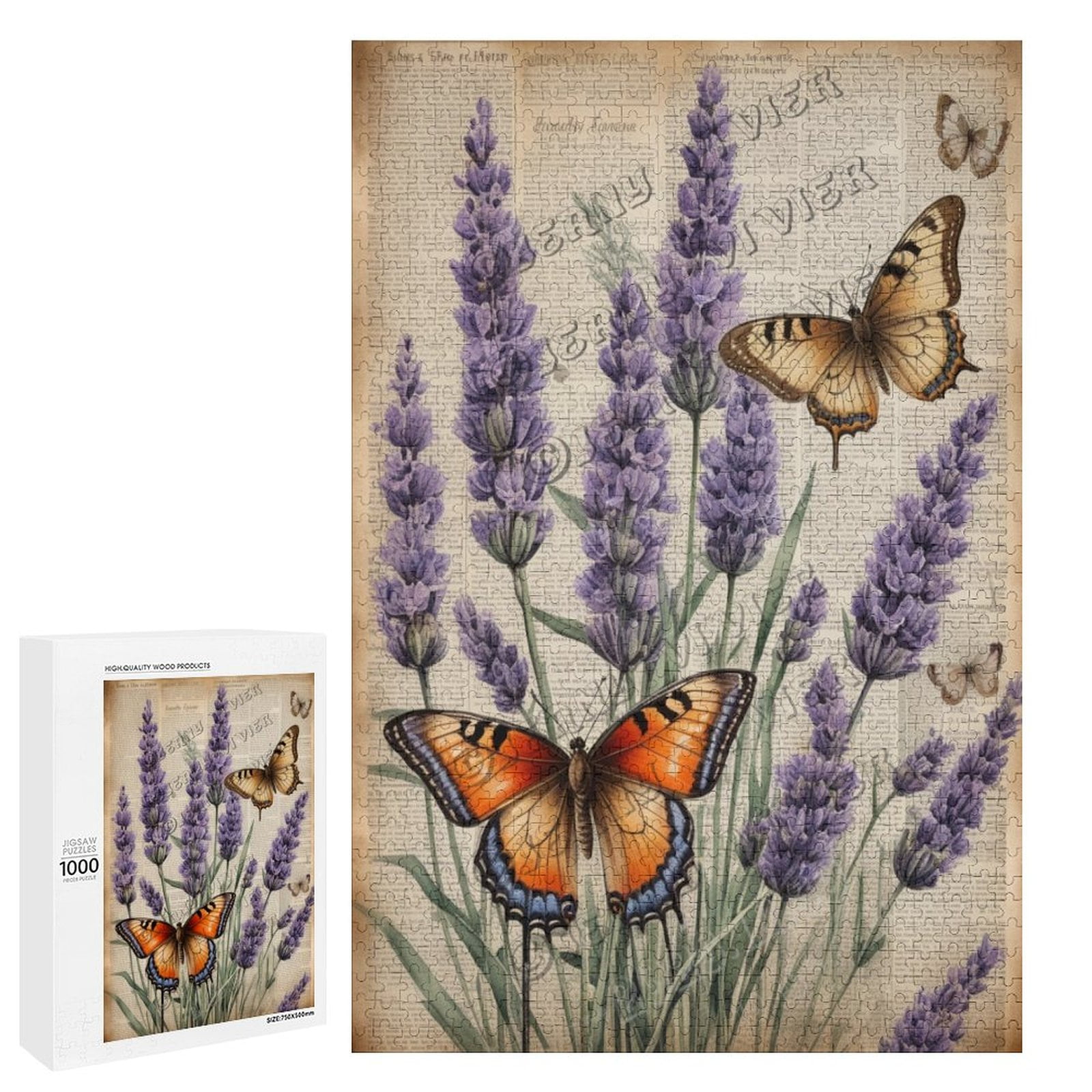 1000 Piece Jigsaw Puzzle for Adults – Purple Lavender Sunset Scene ...