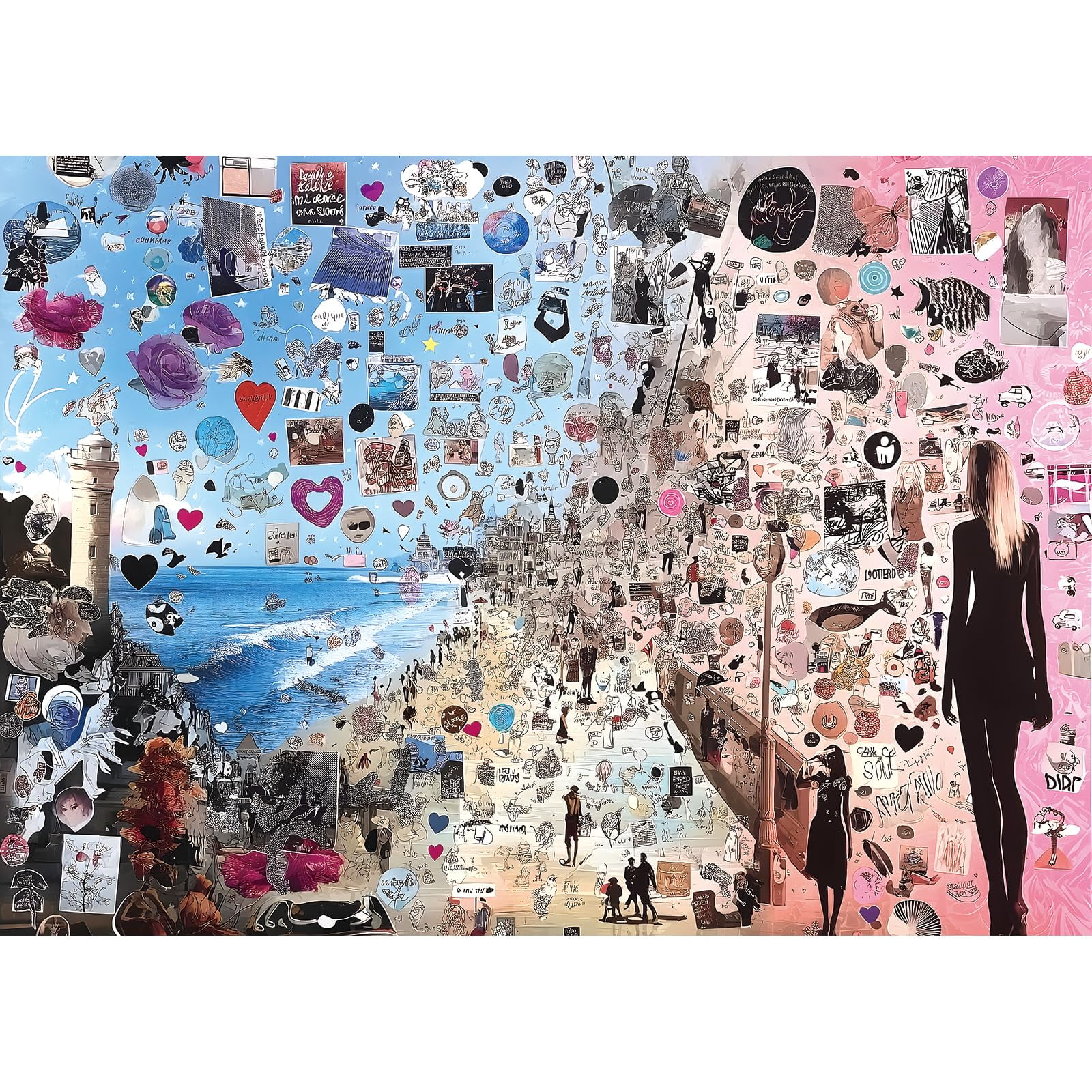 1000 Piece Jigsaw Puzzles for Adults- Fantasy Guitar Moonlight Puzzle ...