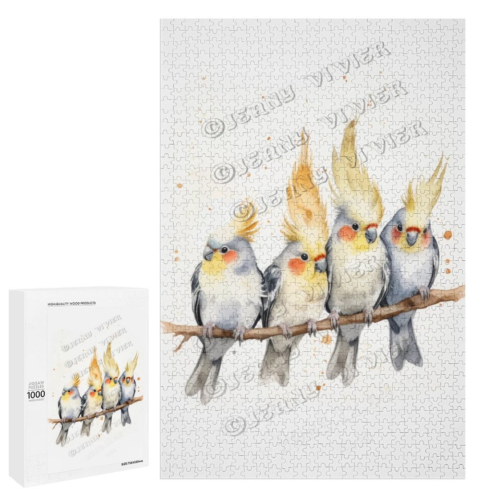 1000 Piece Jigsaw Puzzles for Adults - Wood Puzzles - Watercolor ...