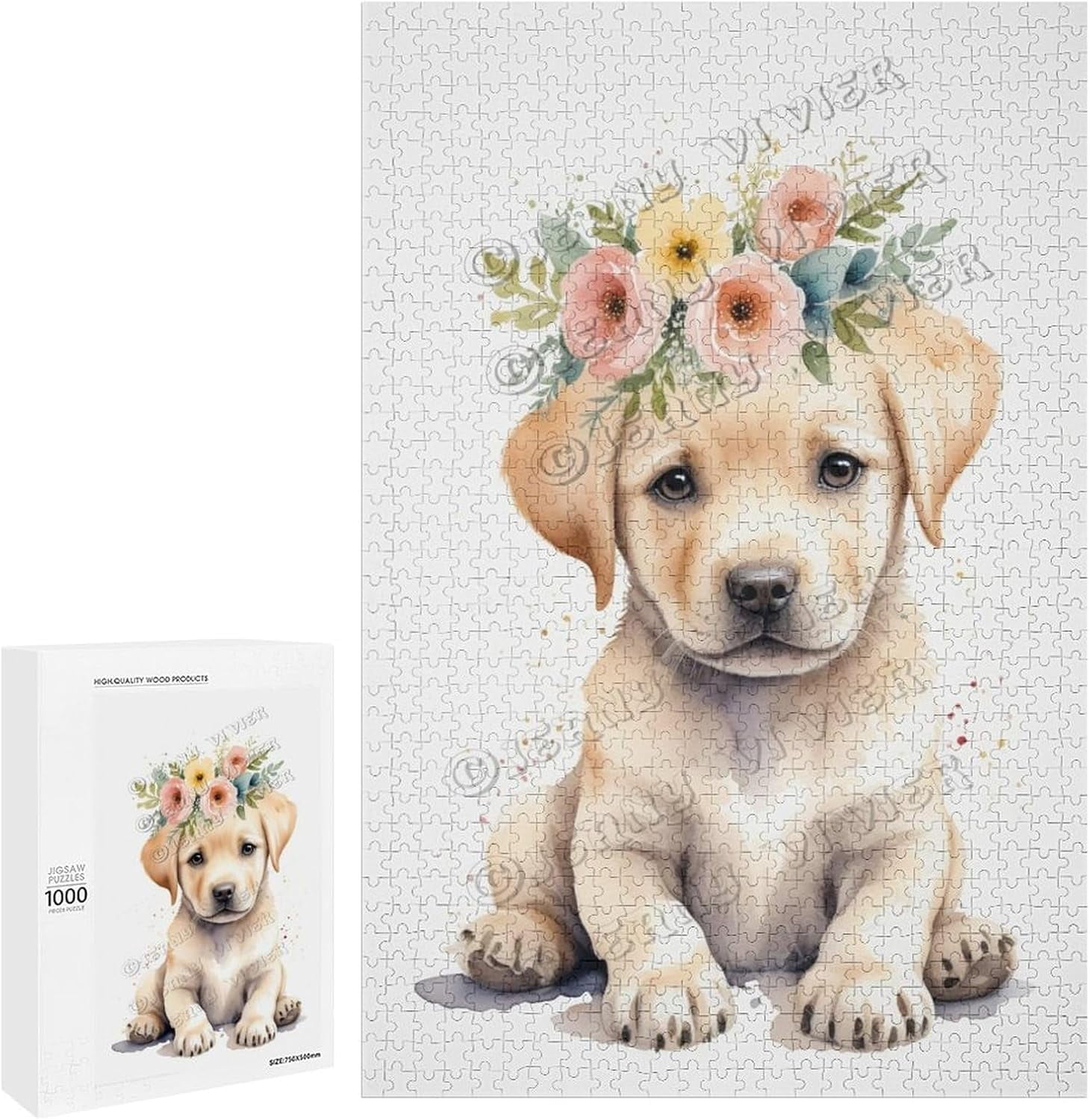 1000 Piece Jigsaw Puzzles for Adults - Wood Puzzles - Watercolor ...