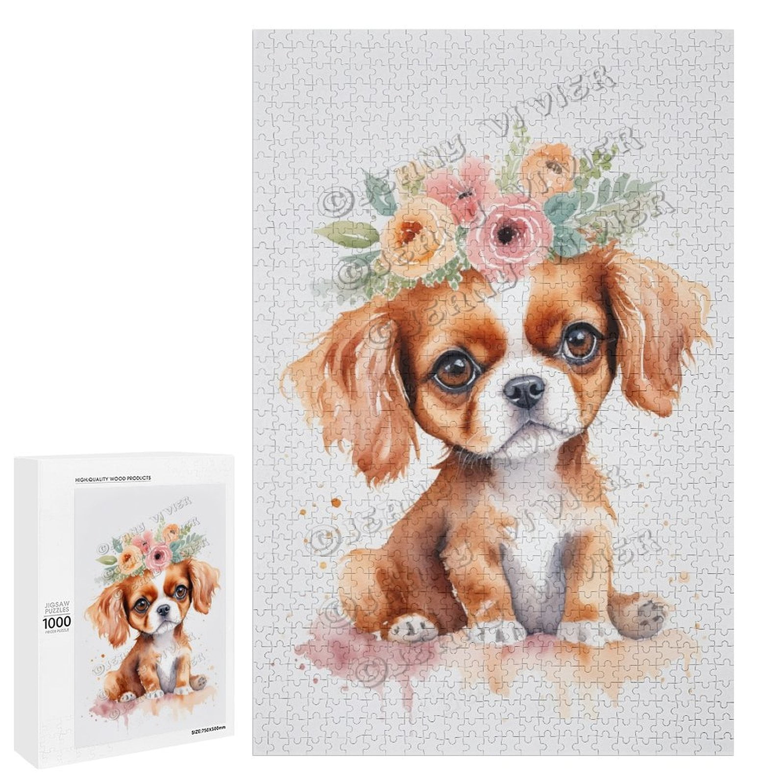 1000 Piece Jigsaw Puzzles for Adults - Wood Puzzles - Watercolor ...