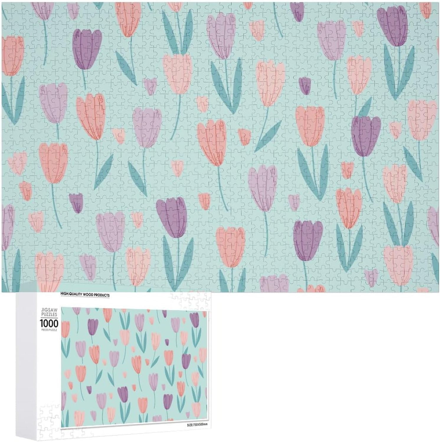 1000 Piece Jigsaw Puzzles Easter Floral Tulips Floral Puzzles for ...