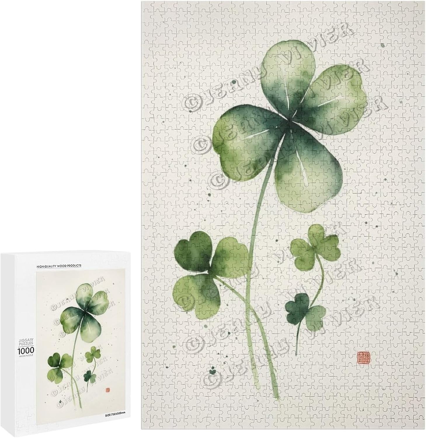 1000 Piece Jigsaw Puzzles for Adults - Wood Puzzles - Watercolor ...