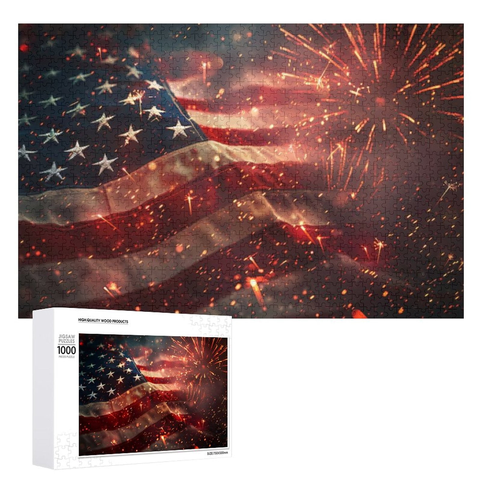 1000-Piece July 4th Jigsaw Puzzle - Fun for Adults & Kids, Perfect for ...