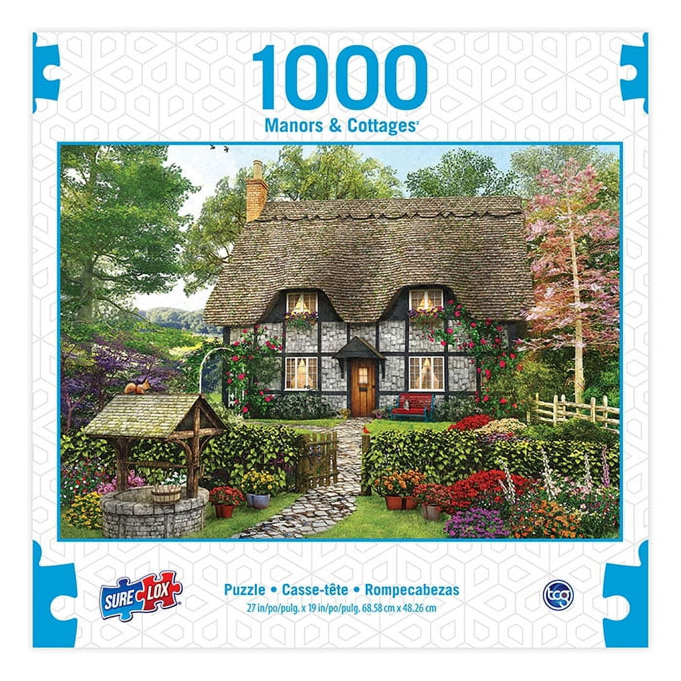 1000-Piece Manors & Cottages Collection Sure-Lox Puzzle - Walmart.com