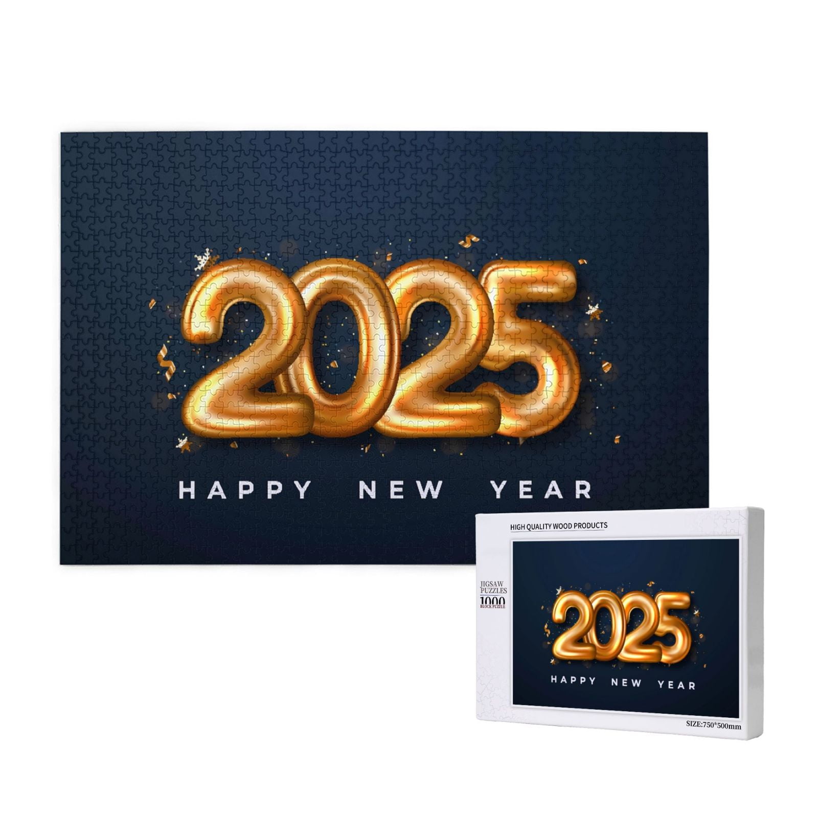 1000 Piece Photo Puzzle 2025 Happy New Year A Family Reunion Puzzle ...