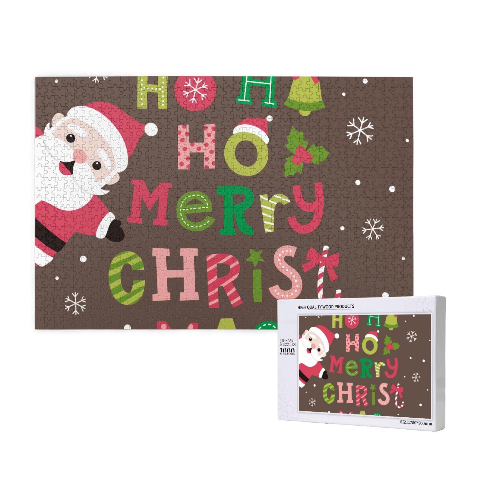 1000 Piece Photo Puzzle Ho Ho Ho Merry Christmas Family Reunion Puzzle ...
