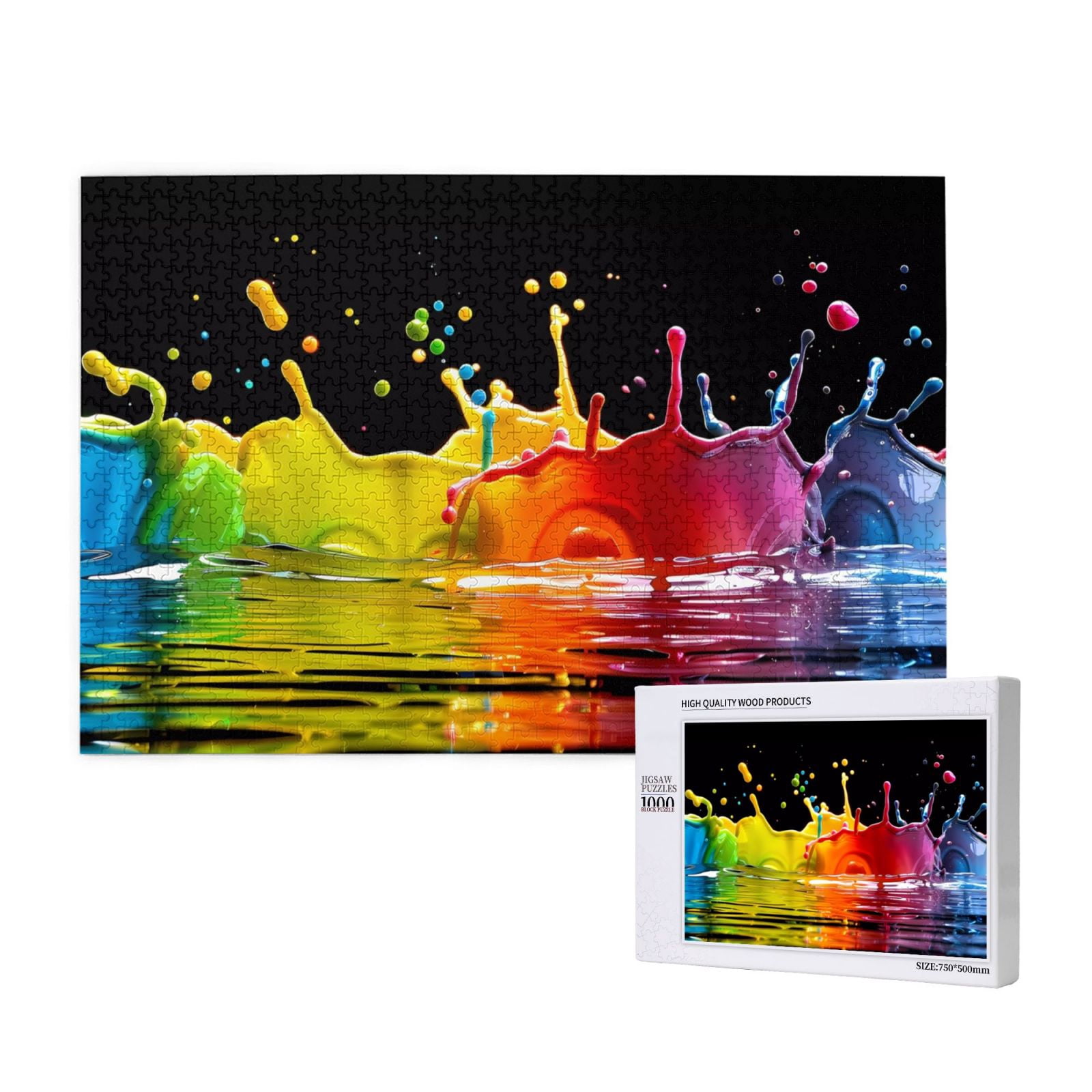 1000 Piece Photo Puzzle Vibrant Color Splash Family Reunion Puzzle ...
