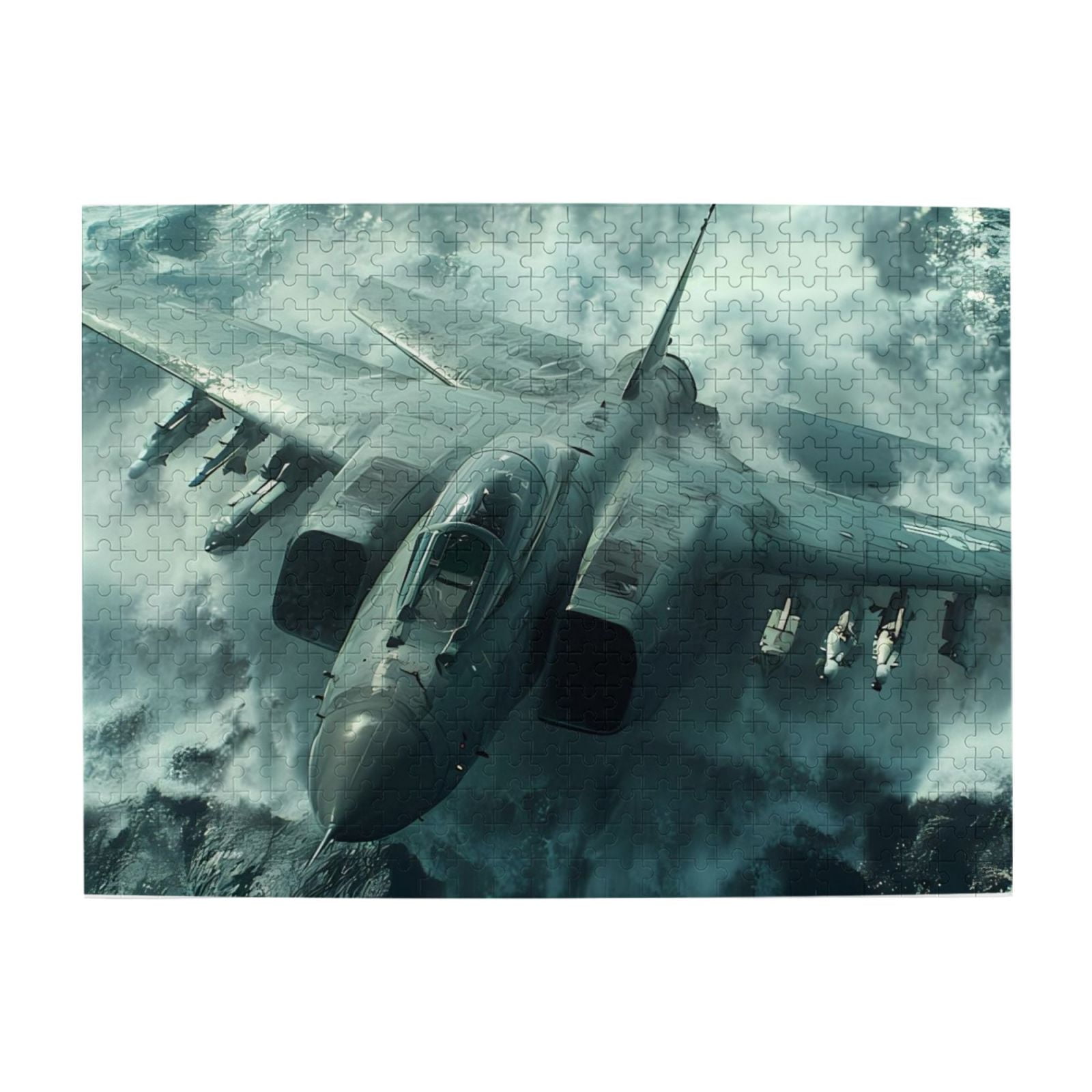 1000 Piece Powerful Fighter Jet Over Ocean Jigsaw Puzzle For Adults ...