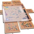 1000 Piece Puzzle Board with Drawers and Cover - Portable Wooden Jigsaw ...