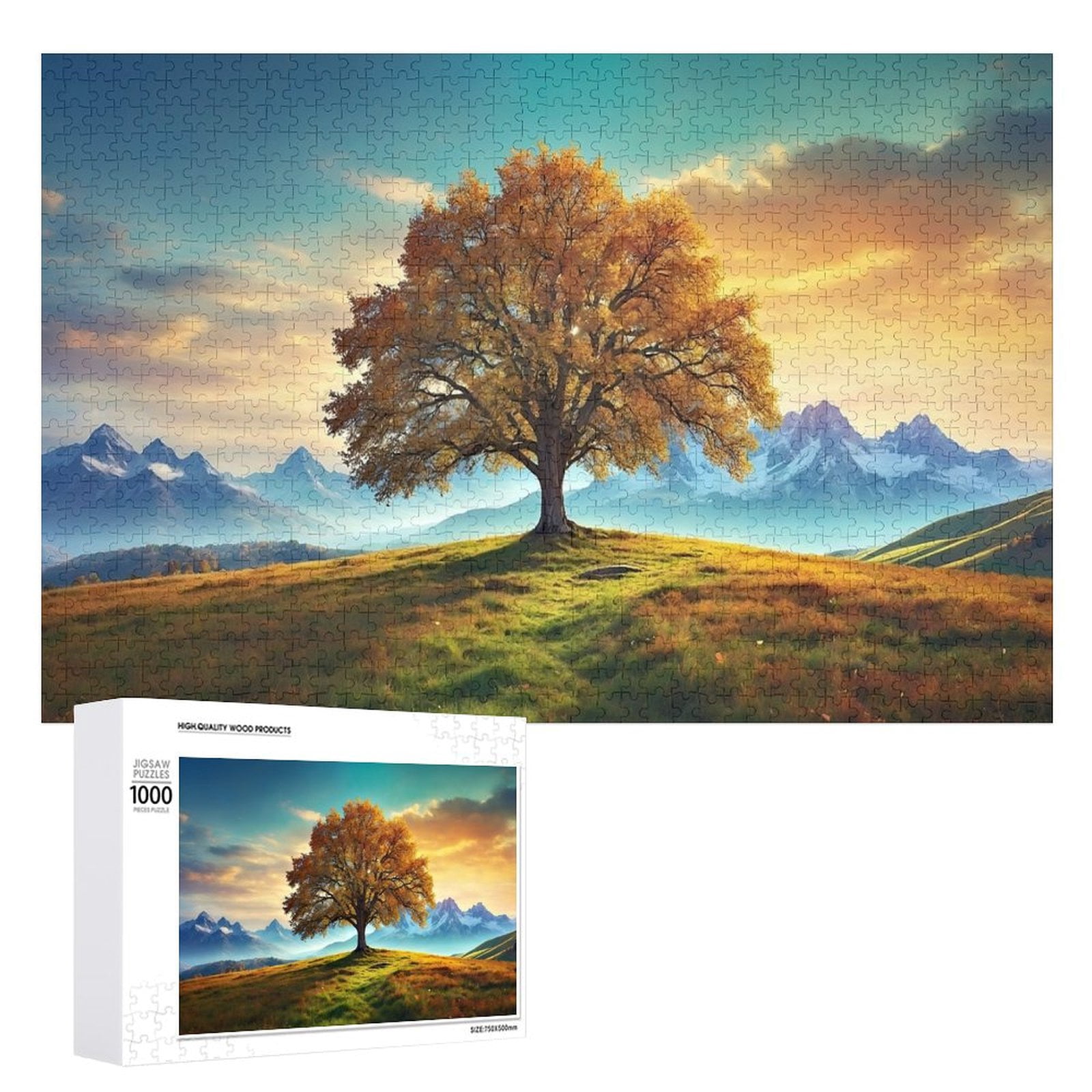 1000 Piece Puzzle For Adults Tree Landscape Puzzles For Kids & Teens ...