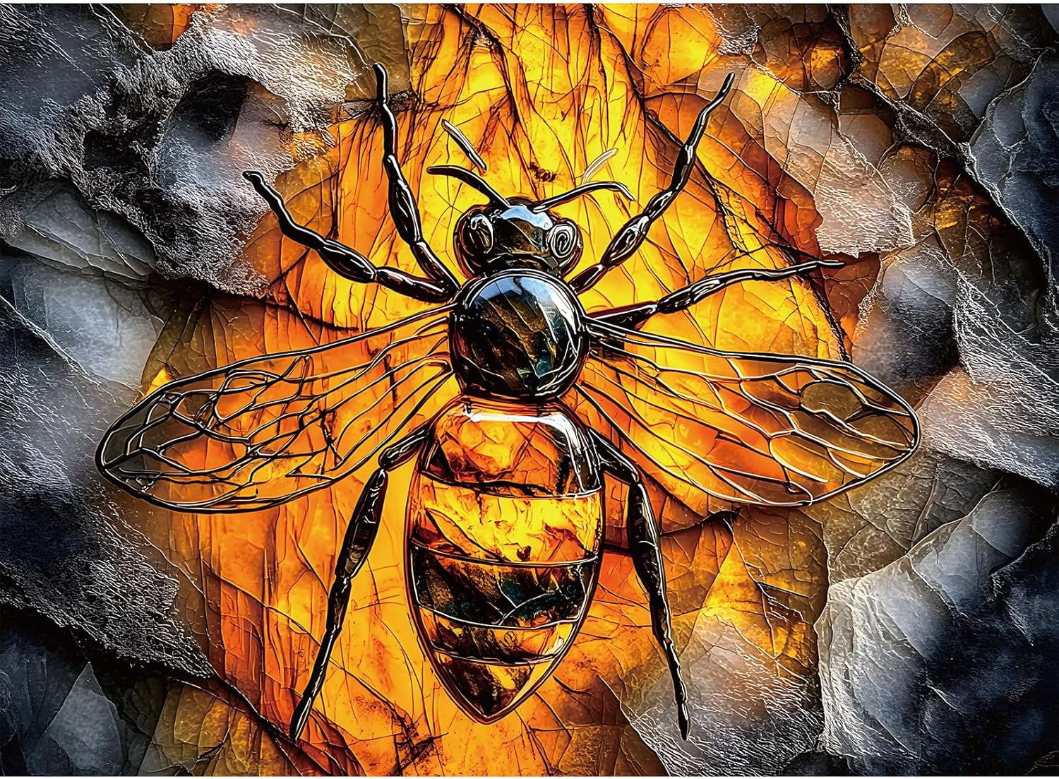 1000 Piece Puzzles for Adults, Bee Jigsaw Puzzles 1000 Pieces Golden ...