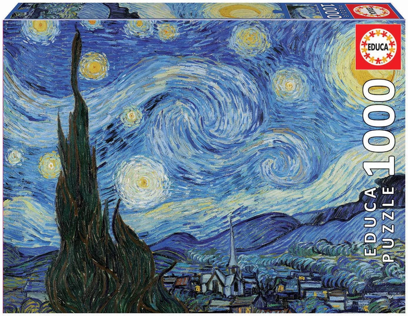 1000 Piece The Starry Night, Vincent Van Gogh Jigsaw Puzzle by Educa ...
