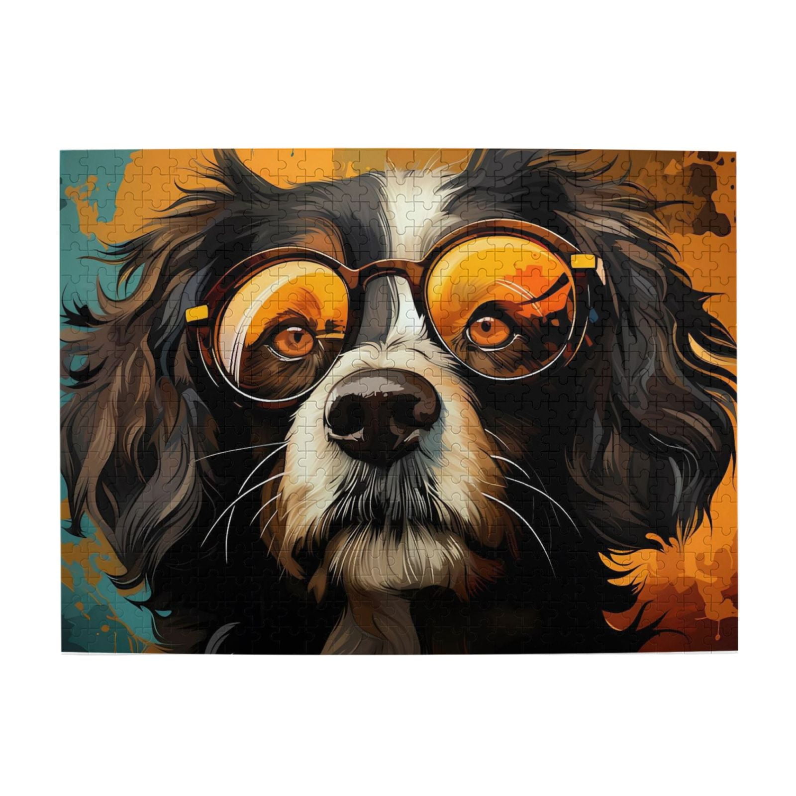 1000 Piece Vibrant Dog In Sunglasses Jigsaw Puzzle For Adults Artistic ...