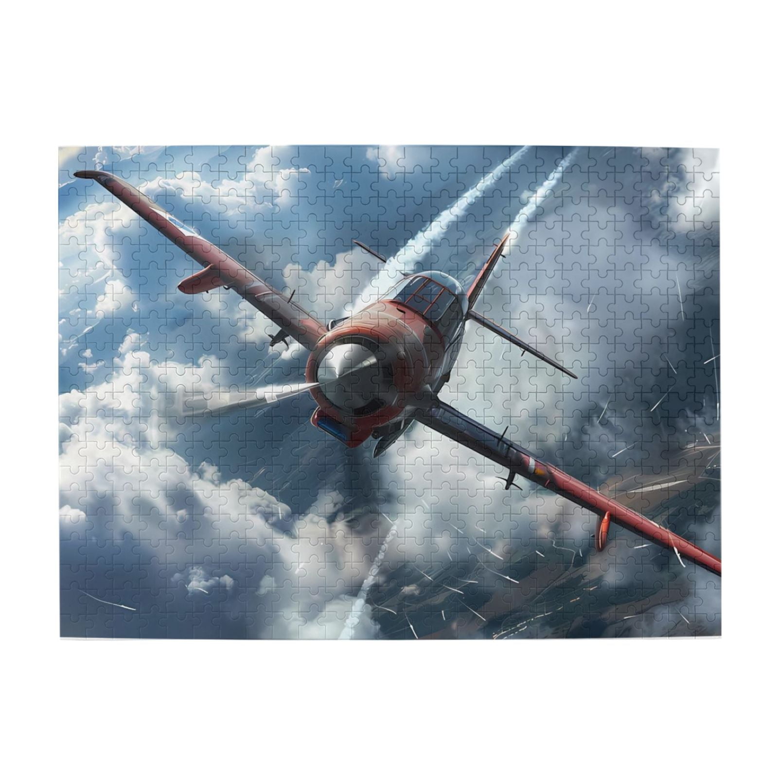 1000 Piece Vibrant Fighter Plane Wooden Jigsaw Puzzle For Adults ...