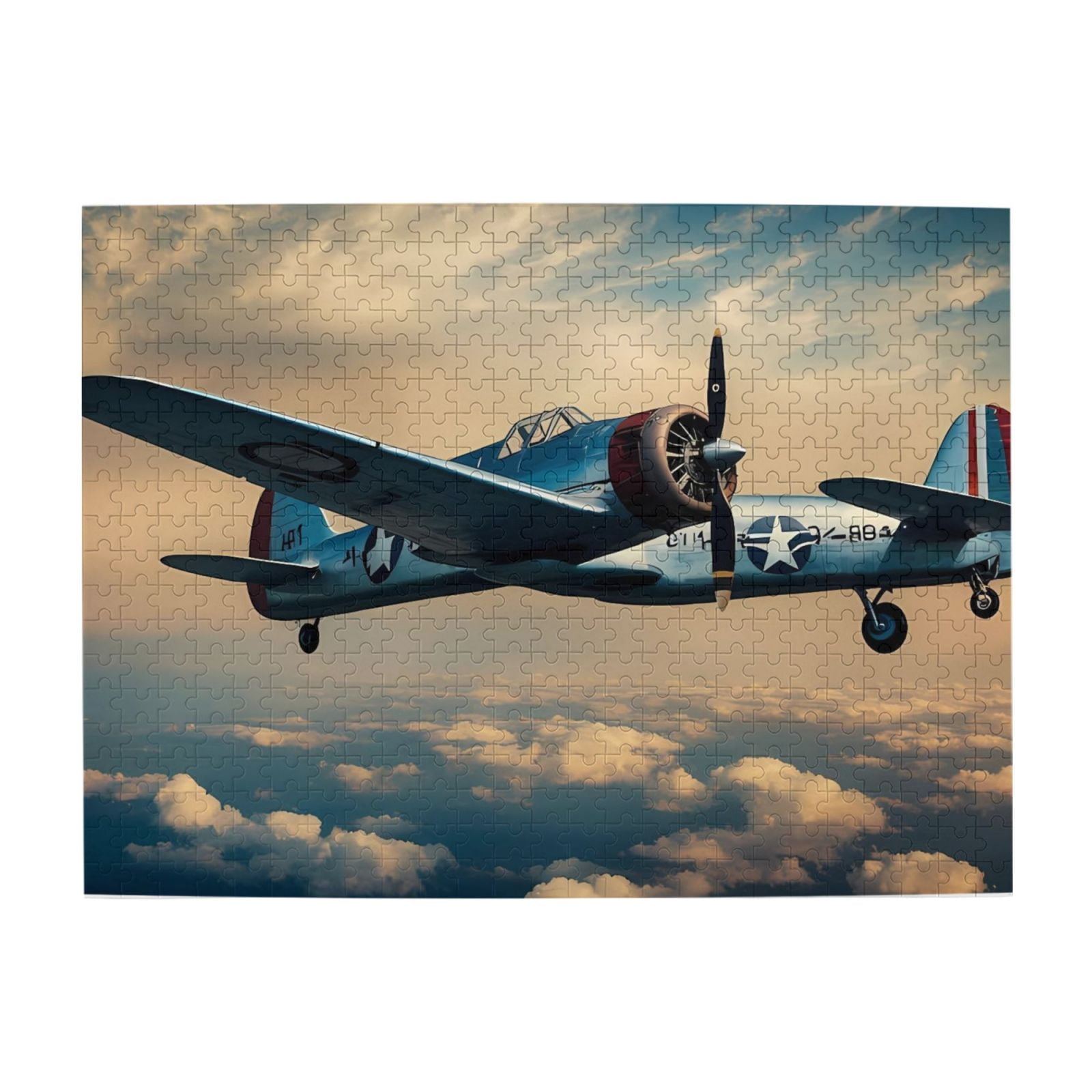 1000 Piece Vintage Fighter Plane Wooden Jigsaw Puzzle For Adults ...