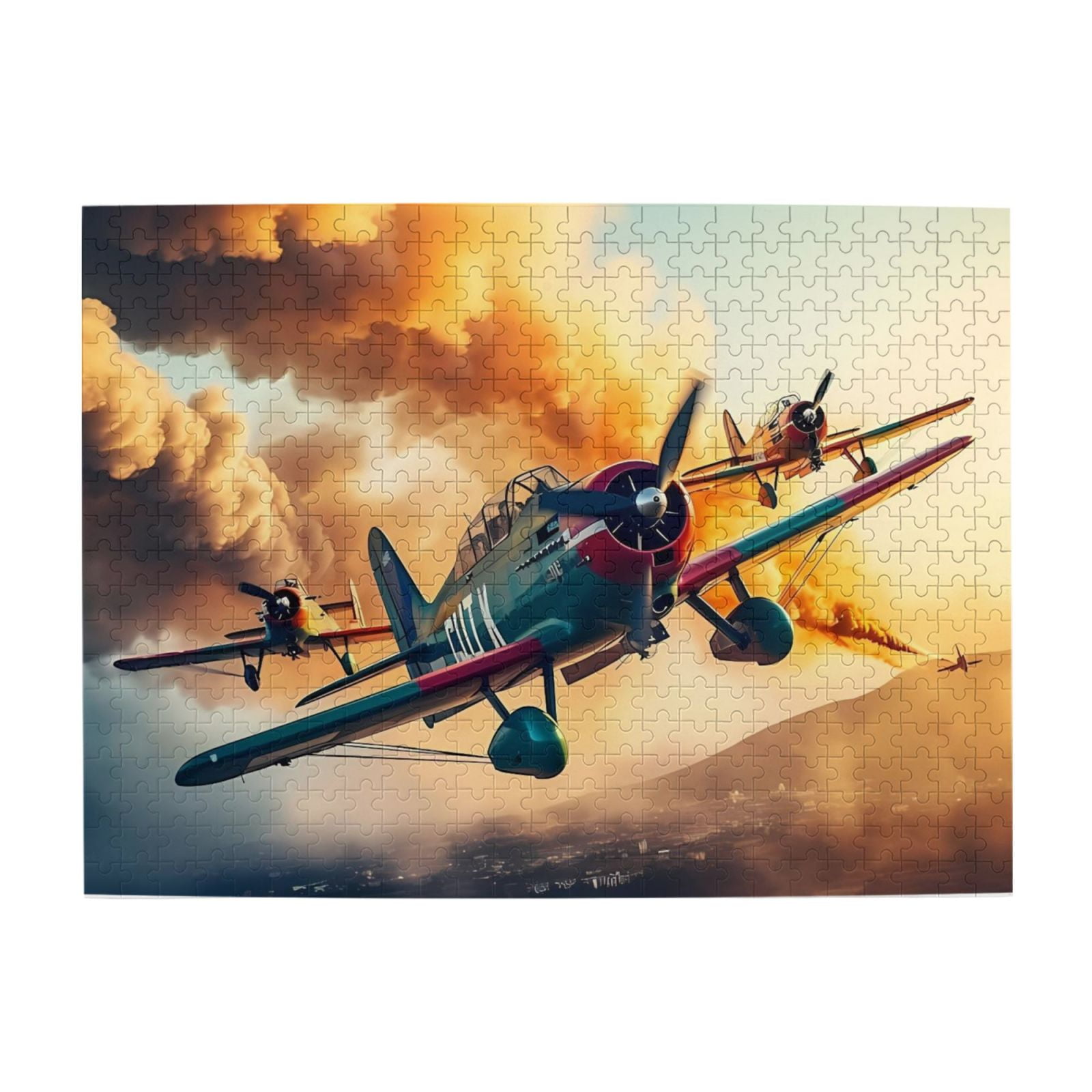 1000 Piece Vintage Fighter Planes Wooden Jigsaw Puzzle For Adults ...