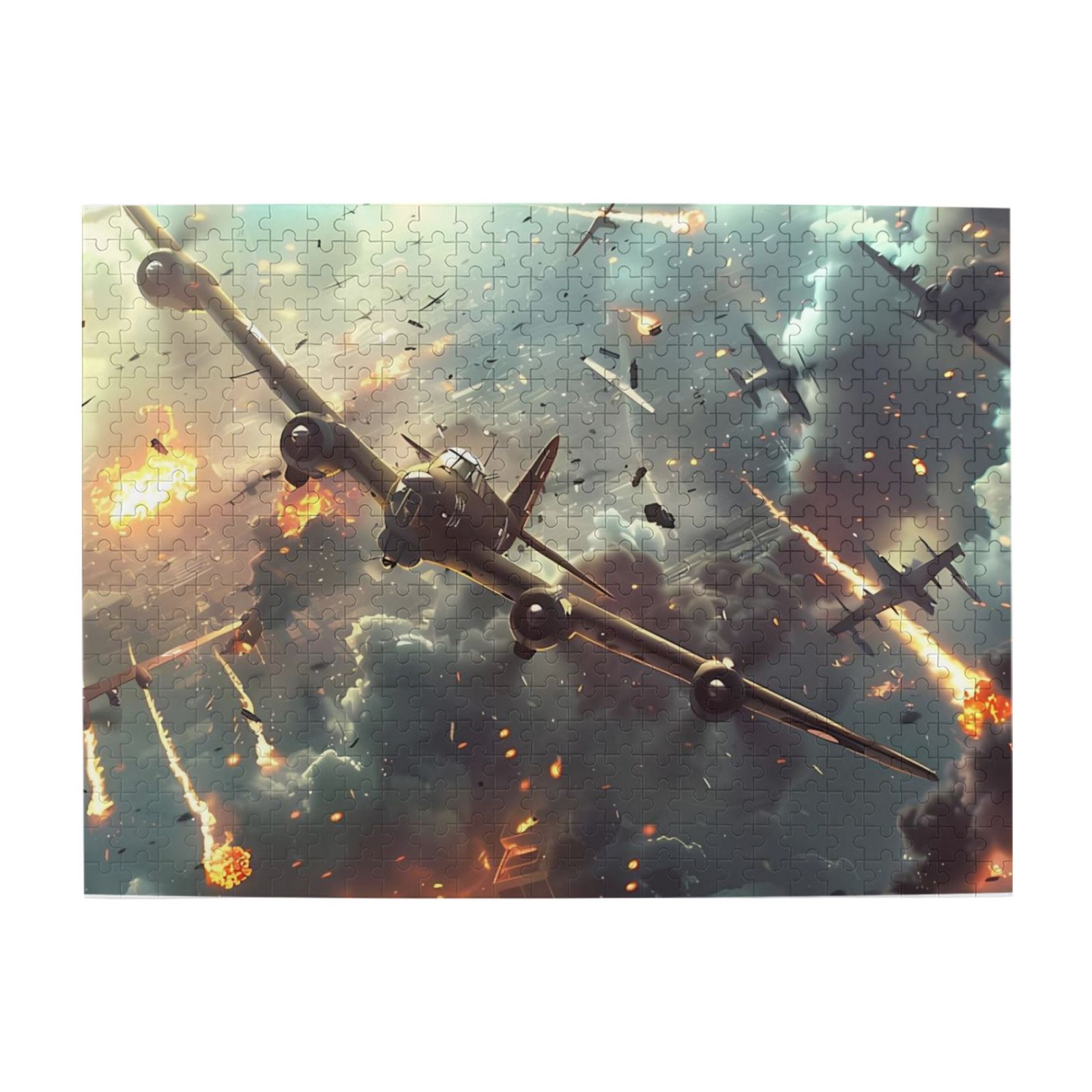 1000 Piece WWII Aerial Dogfight Jigsaw Puzzle For Adults – Intense ...