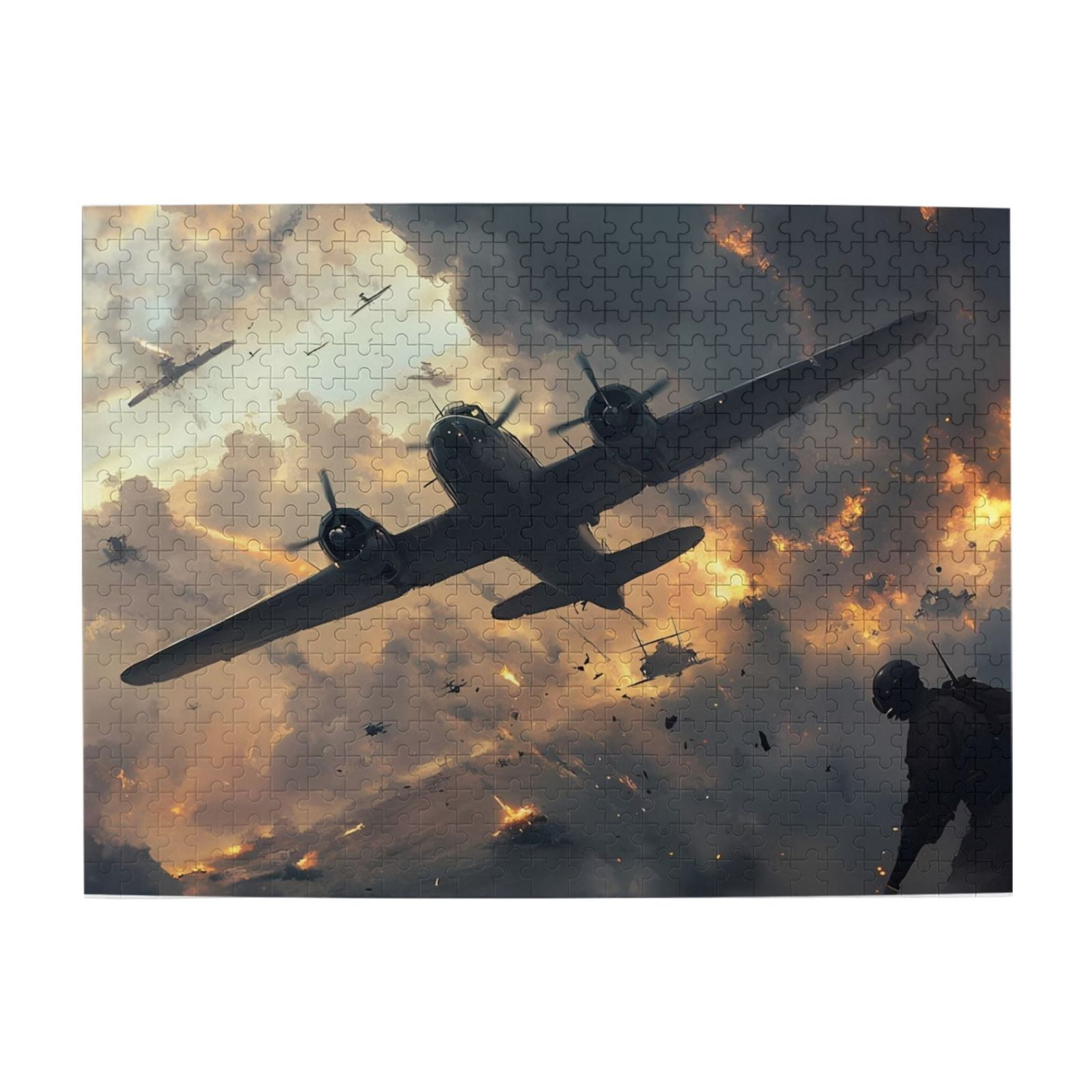 1000 Piece WWII Air Combat Jigsaw Puzzle For Adults Challenging Wooden ...