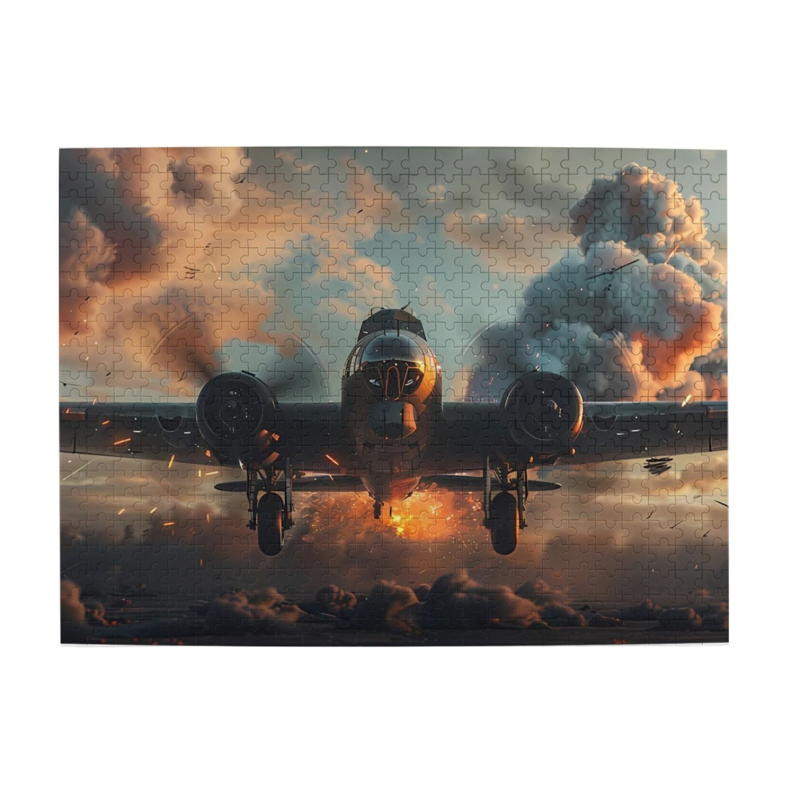 1000 Piece WWII Bomber Wooden Jigsaw Puzzle For Adults Vivid WWII ...
