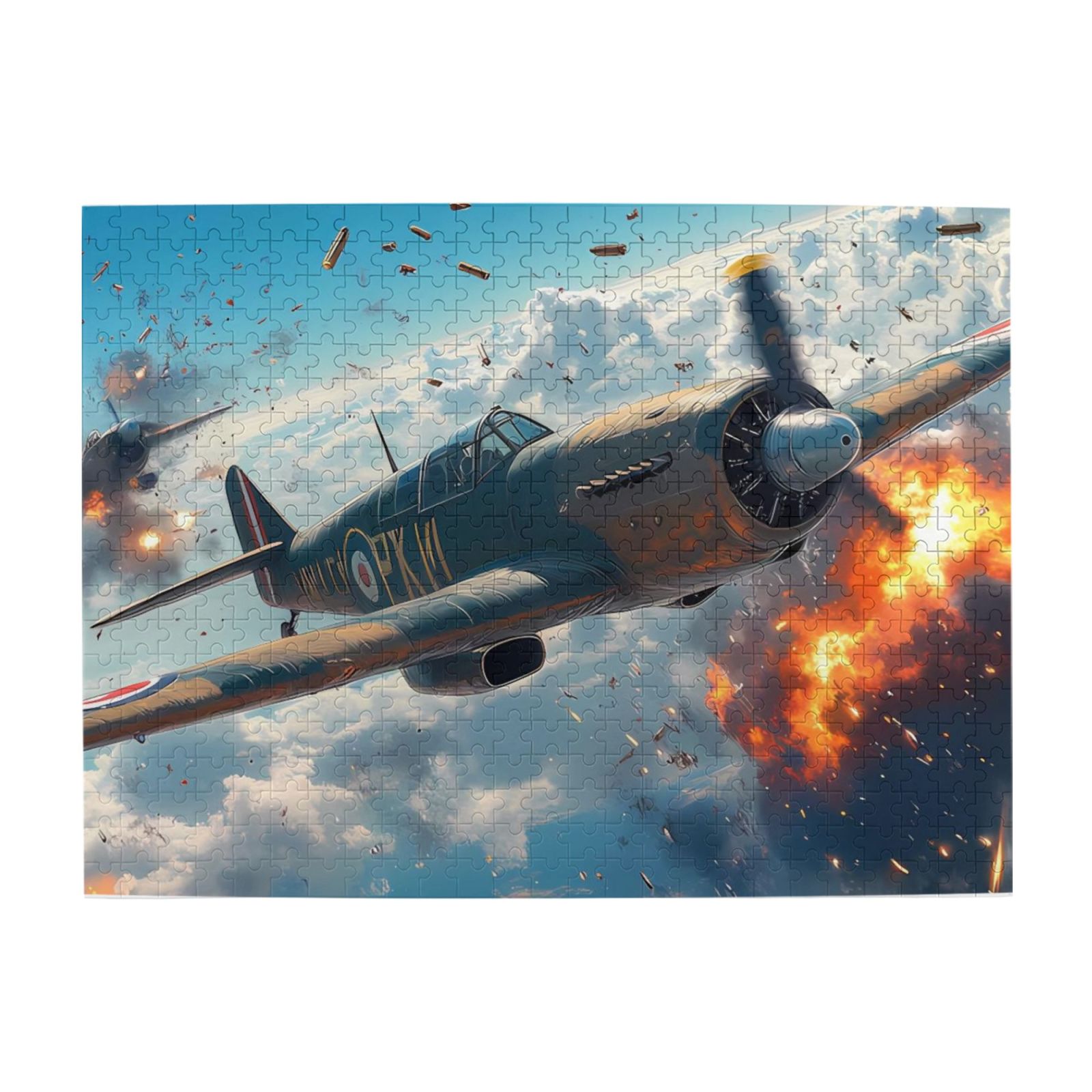1000 Piece WWII Fighter Plane Dogfight Wooden Jigsaw Puzzle For Adults ...