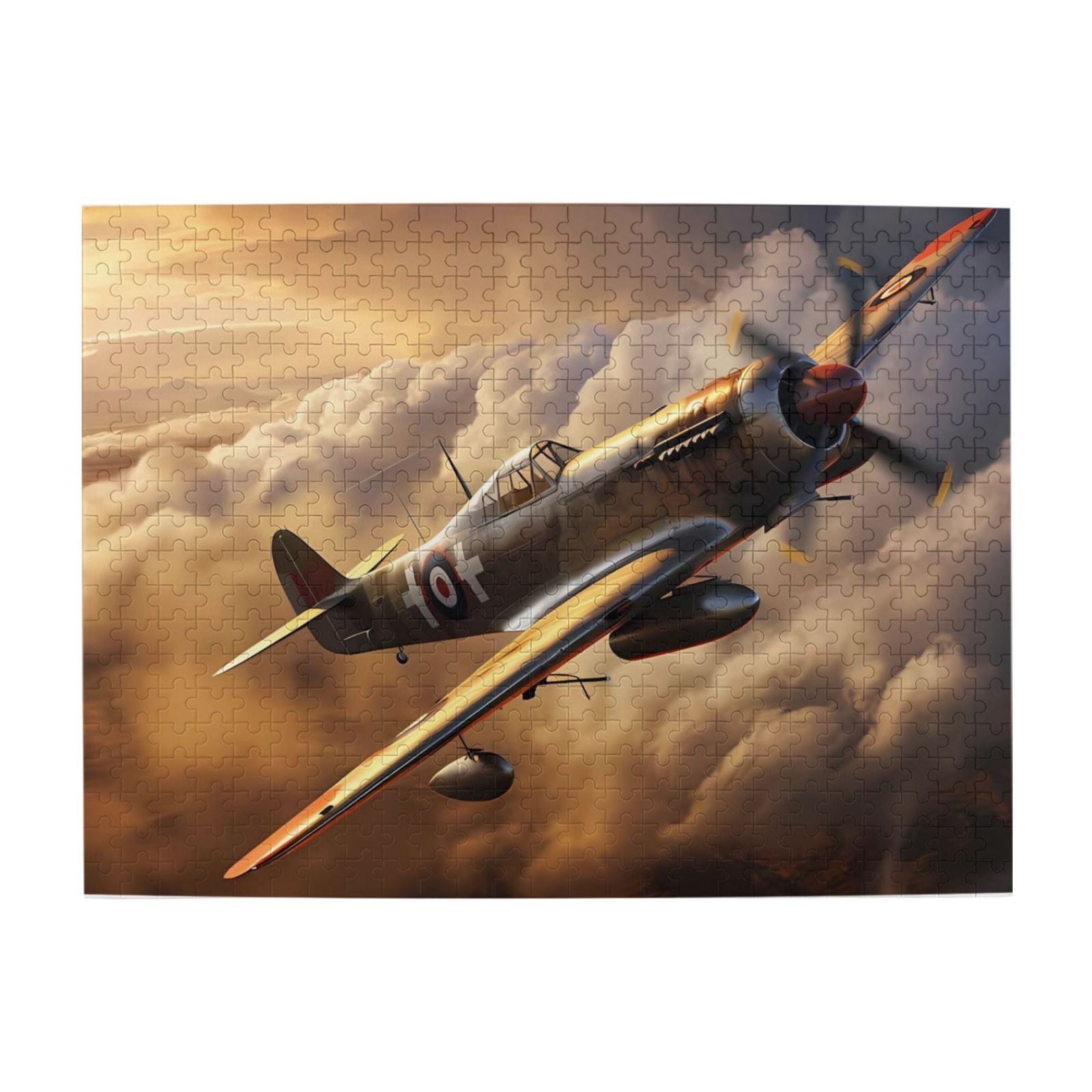 1000 Piece WWII Fighter Plane Jigsaw Puzzle For Adults – Vibrant Sunset ...