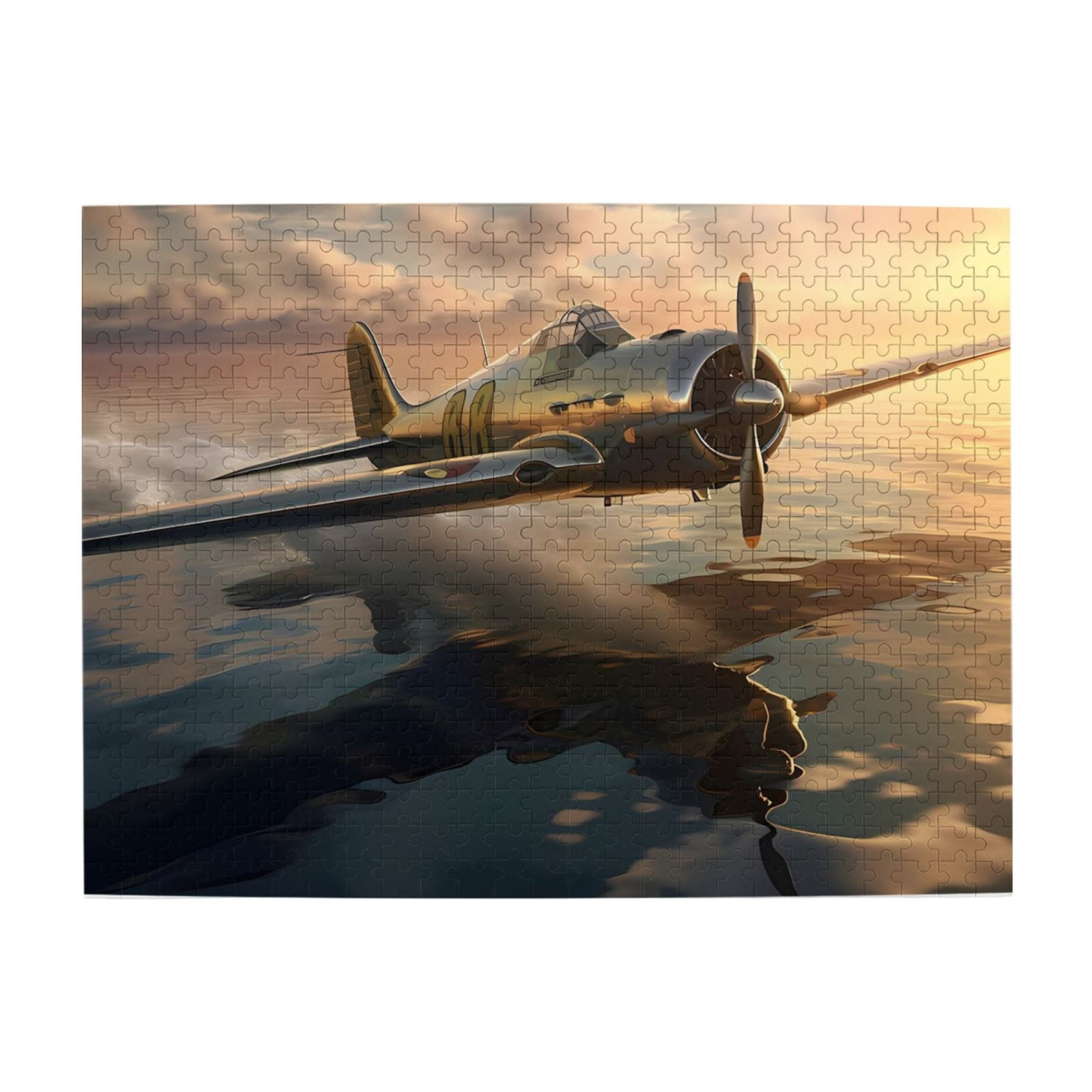 1000 Piece WWII Fighter Plane Jigsaw Puzzle For Adults – Serene Sunset ...