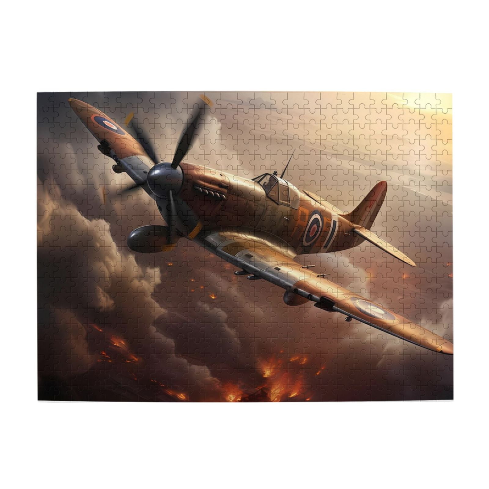 1000 Piece WWII Fighter Plane Wooden Jigsaw Puzzle For Adults Epic ...
