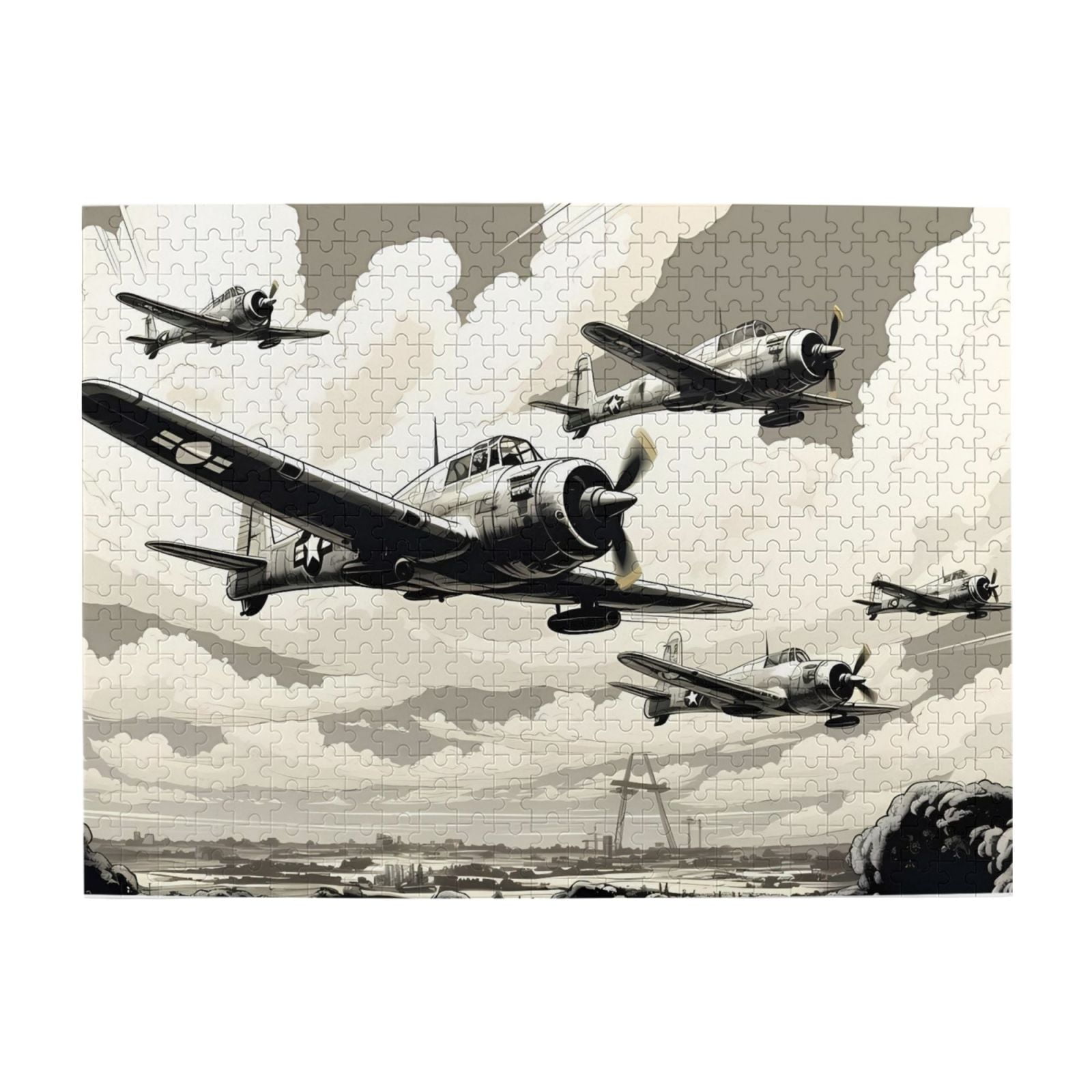 1000 Piece WWII Fighter Planes Wooden Jigsaw Puzzle For Adults ...