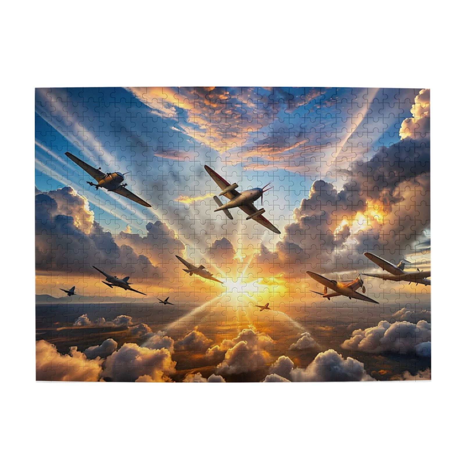 1000 Piece WWII Military Aircraft Formation Jigsaw Puzzle For Adults ...