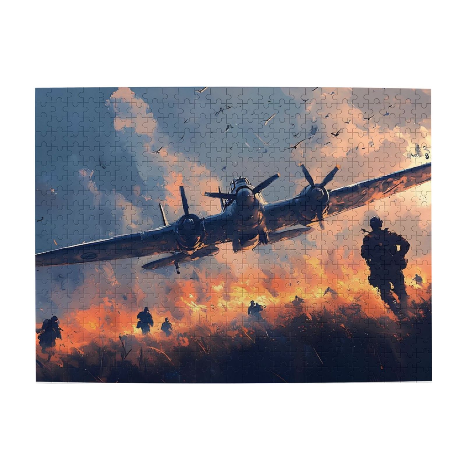 1000 Piece WWII Military Plane Wooden Jigsaw Puzzle For Adults ...