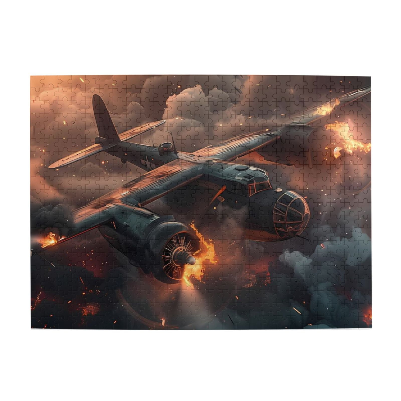 1000 Piece WWII Warplane Jigsaw Puzzle For Adults Dynamic Aerial Combat ...